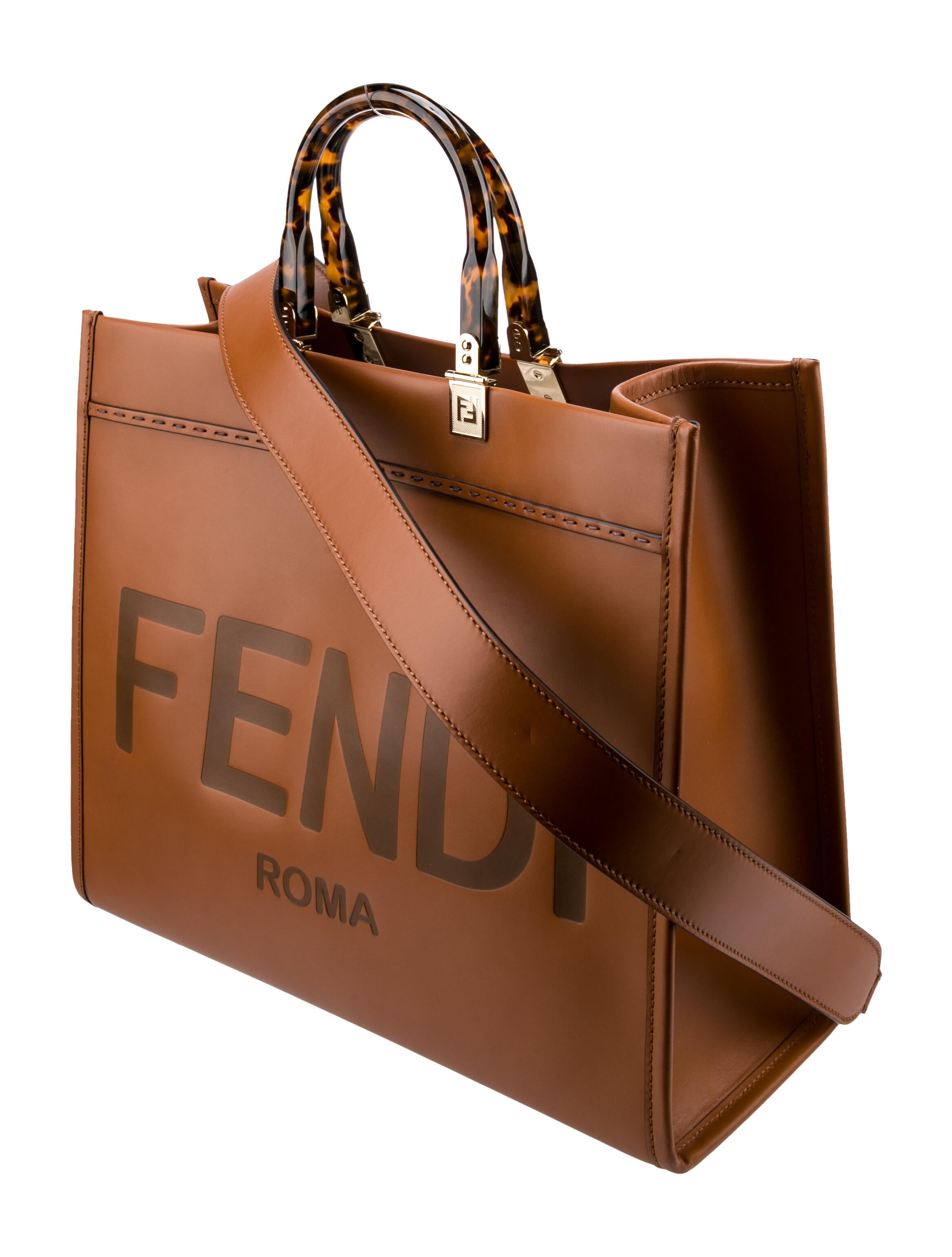 Fendi 2021 Medium Sunshine Shopper Tote - Brown Totes, Handbags ...