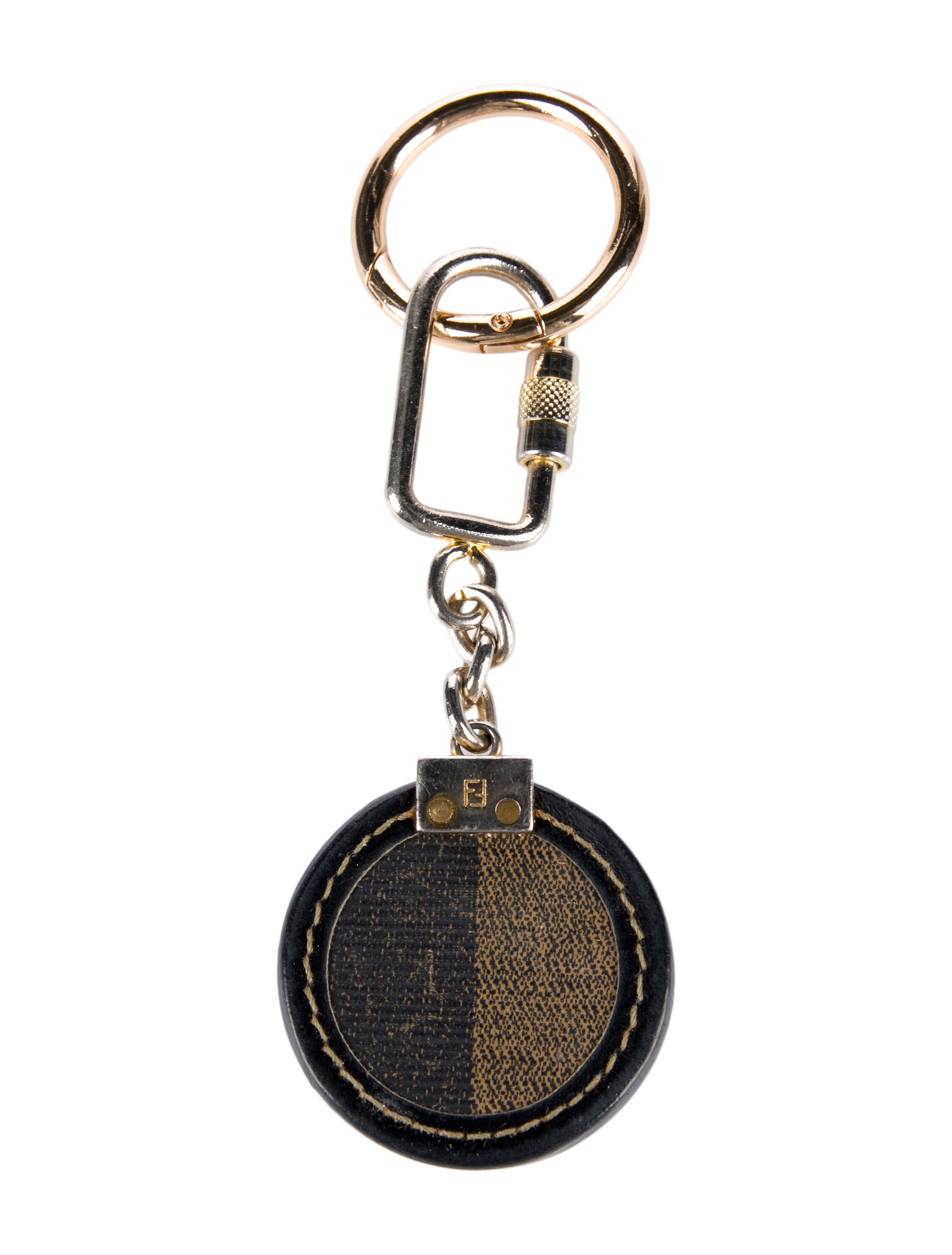 Gianni Versace Leather Keychain - Black Keychains, Accessories ...
