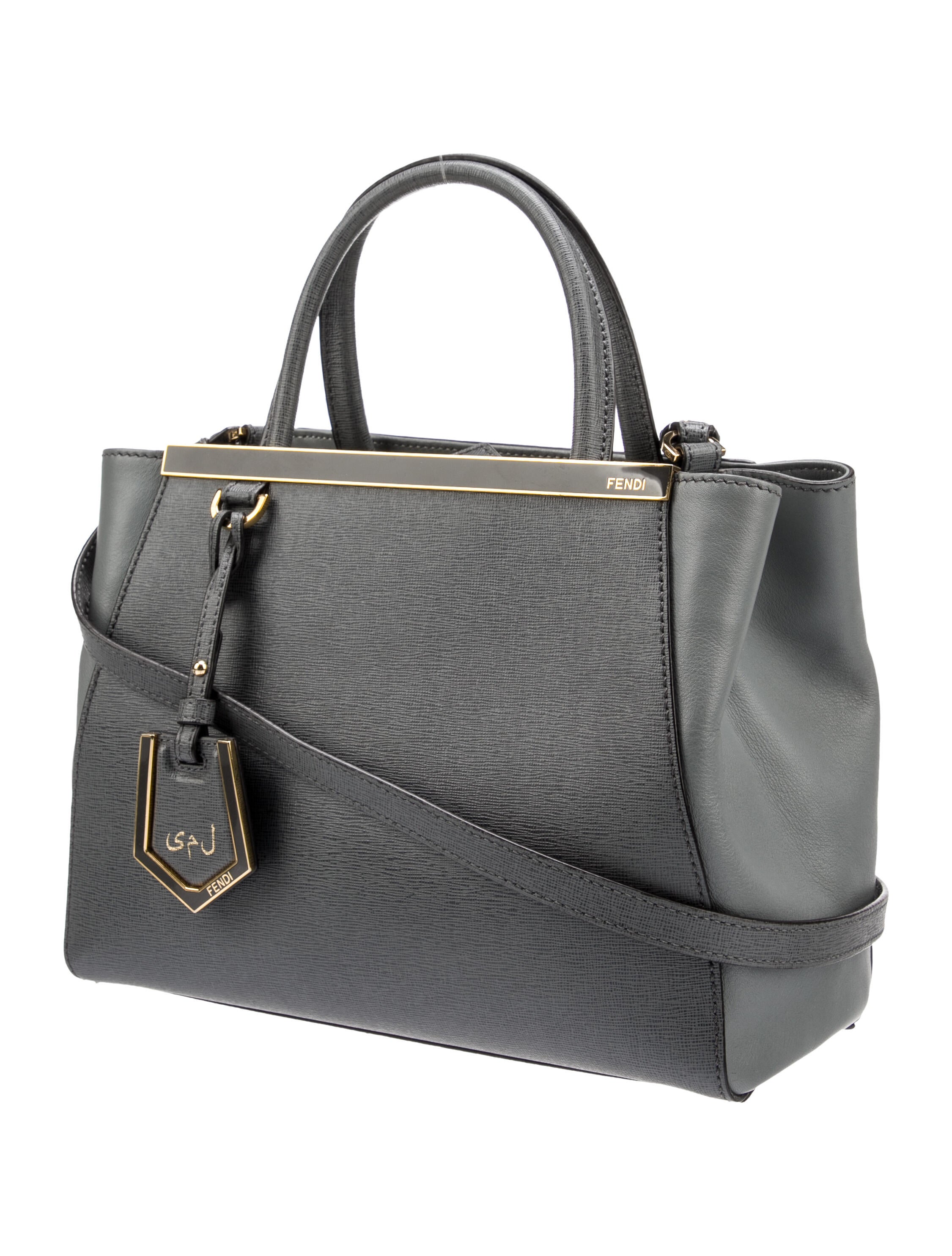 Fendi Petite Sac 2Jours Elite Tote - Grey Totes, Handbags - FEN294167 ...
