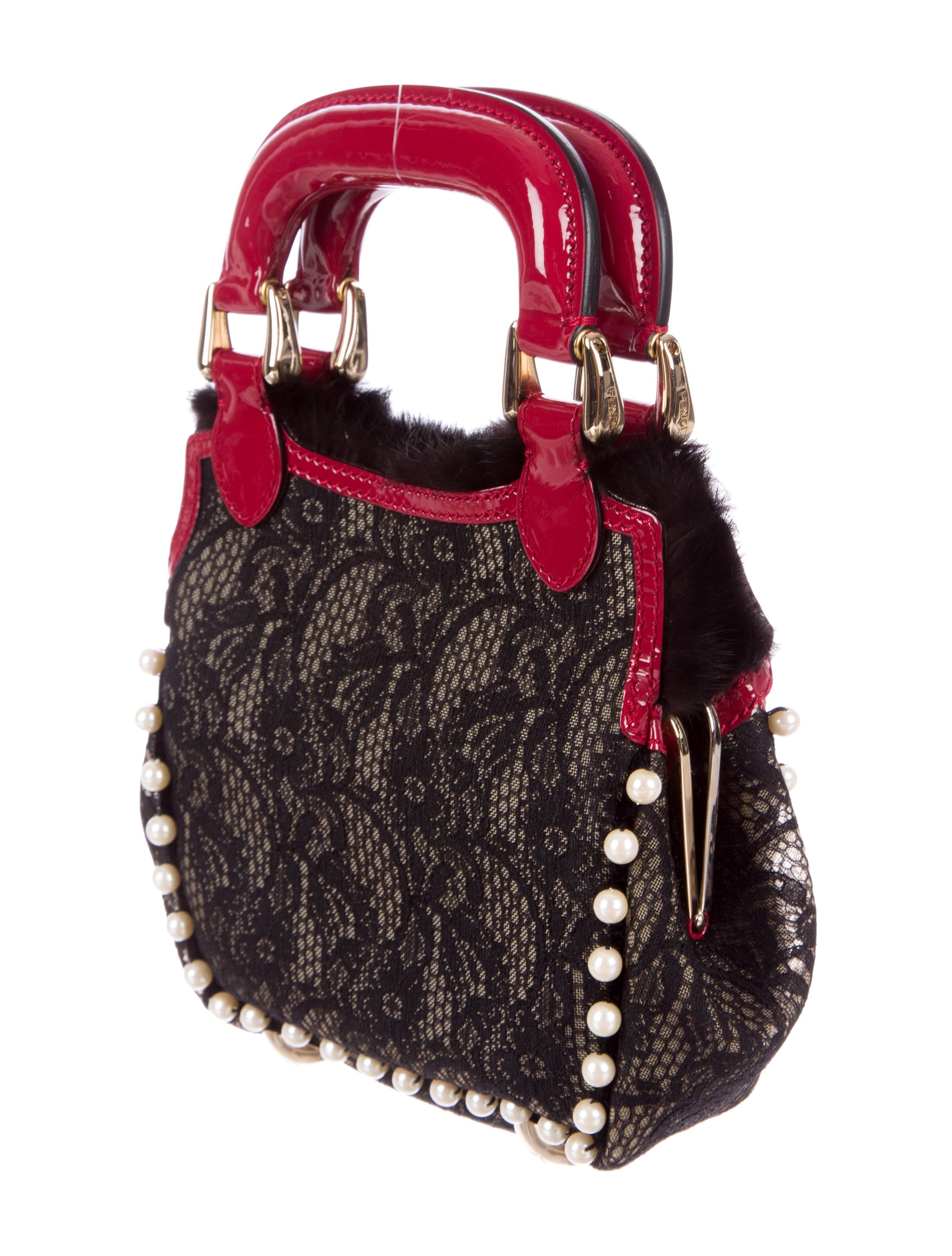 Fendi Lace Evening Bag - Black Evening Bags, Handbags - FEN29487 | The ...