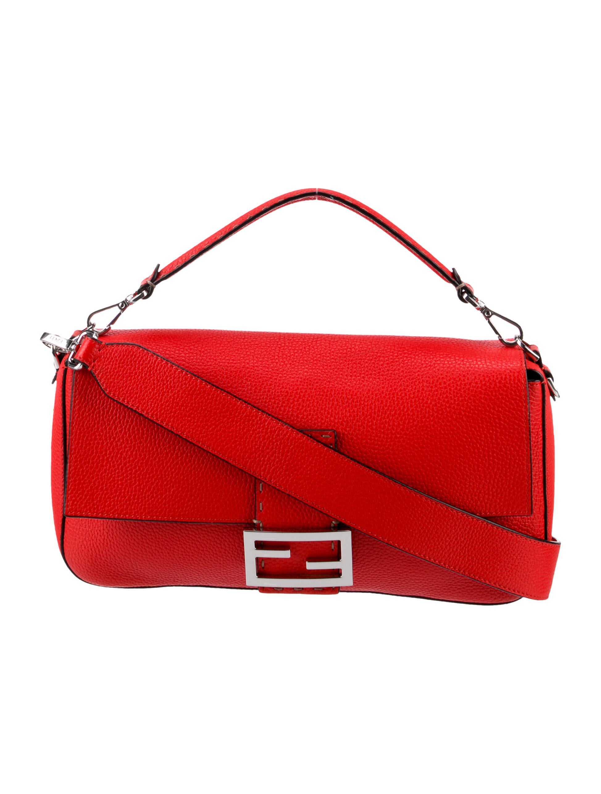 Fendi Selleria Baguette - Red Shoulder Bags, Handbags - FEN296493 | The ...