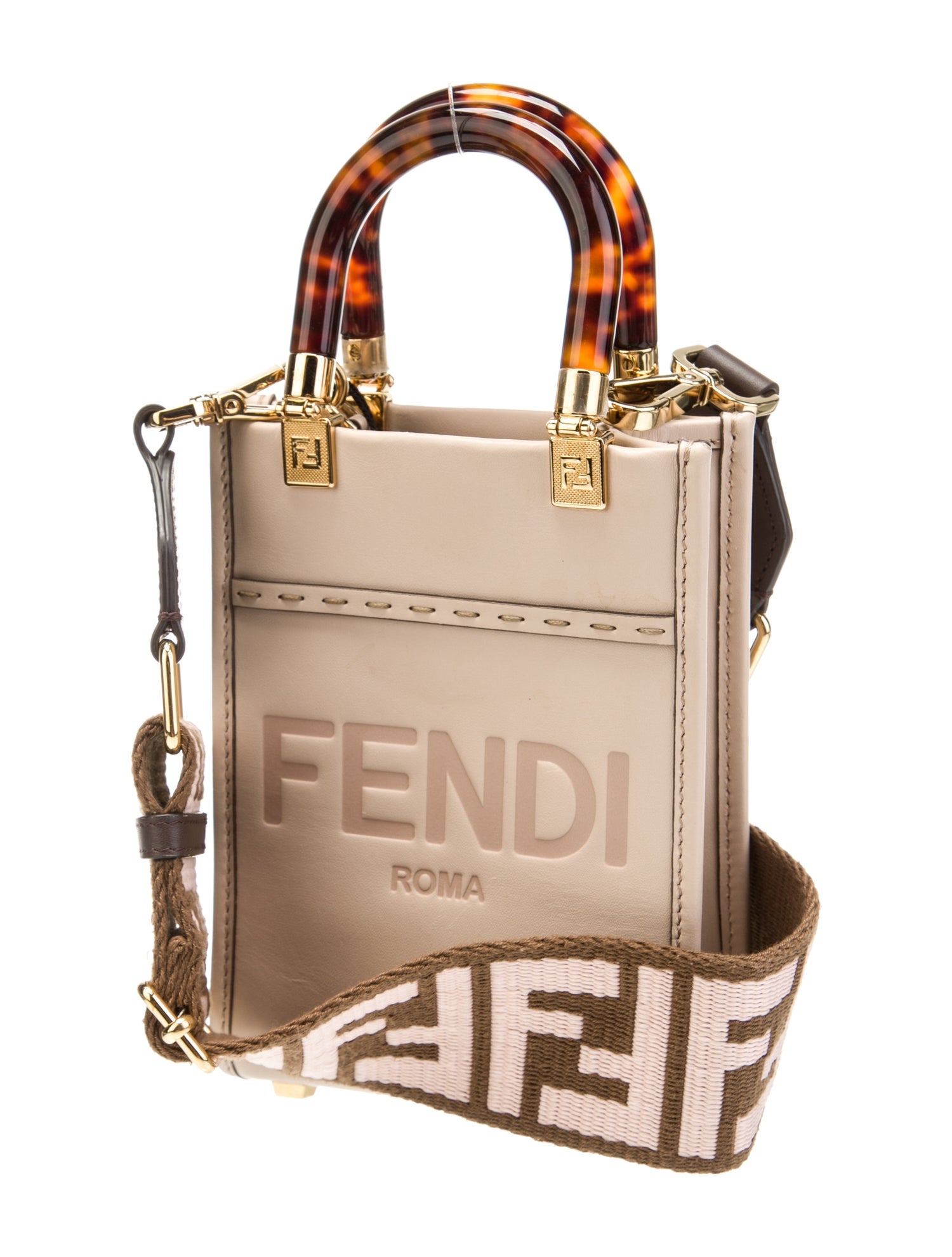 Fendi 2021 Mini Sunshine Shopper Tote - Neutrals Mini Bags, Handbags ...