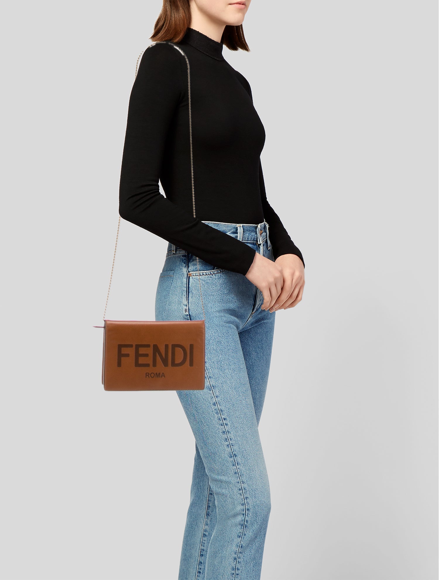 Fendi Roma Crossbody Bag - Brown Crossbody Bags, Handbags - FEN297710 ...