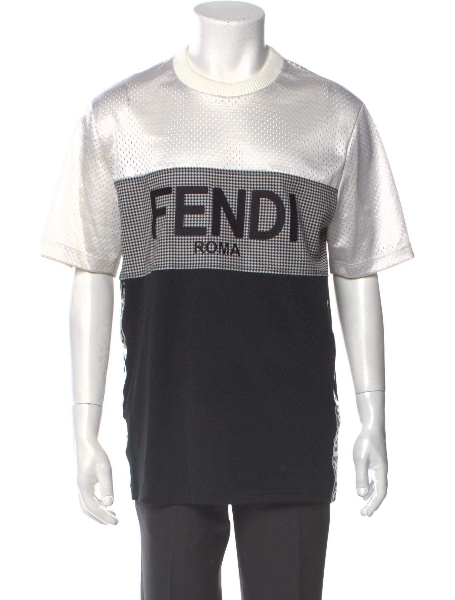 Fendi Graphic Print Crew Neck T-Shirt - Neutrals T-Shirts, Clothing ...