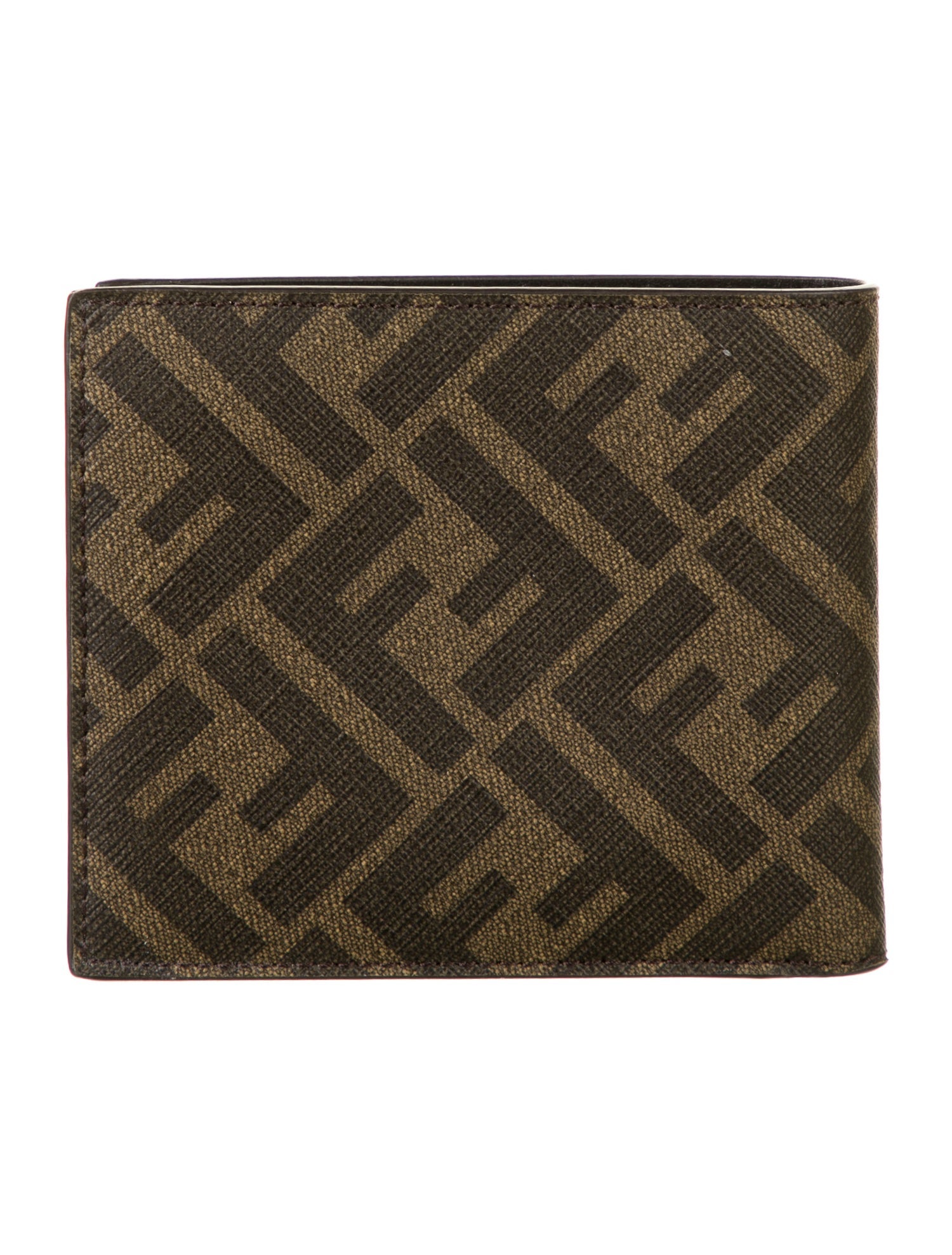 Fendi Zucca FF Logo Printed Bifold Wallet w/ Tags - Brown Wallets ...