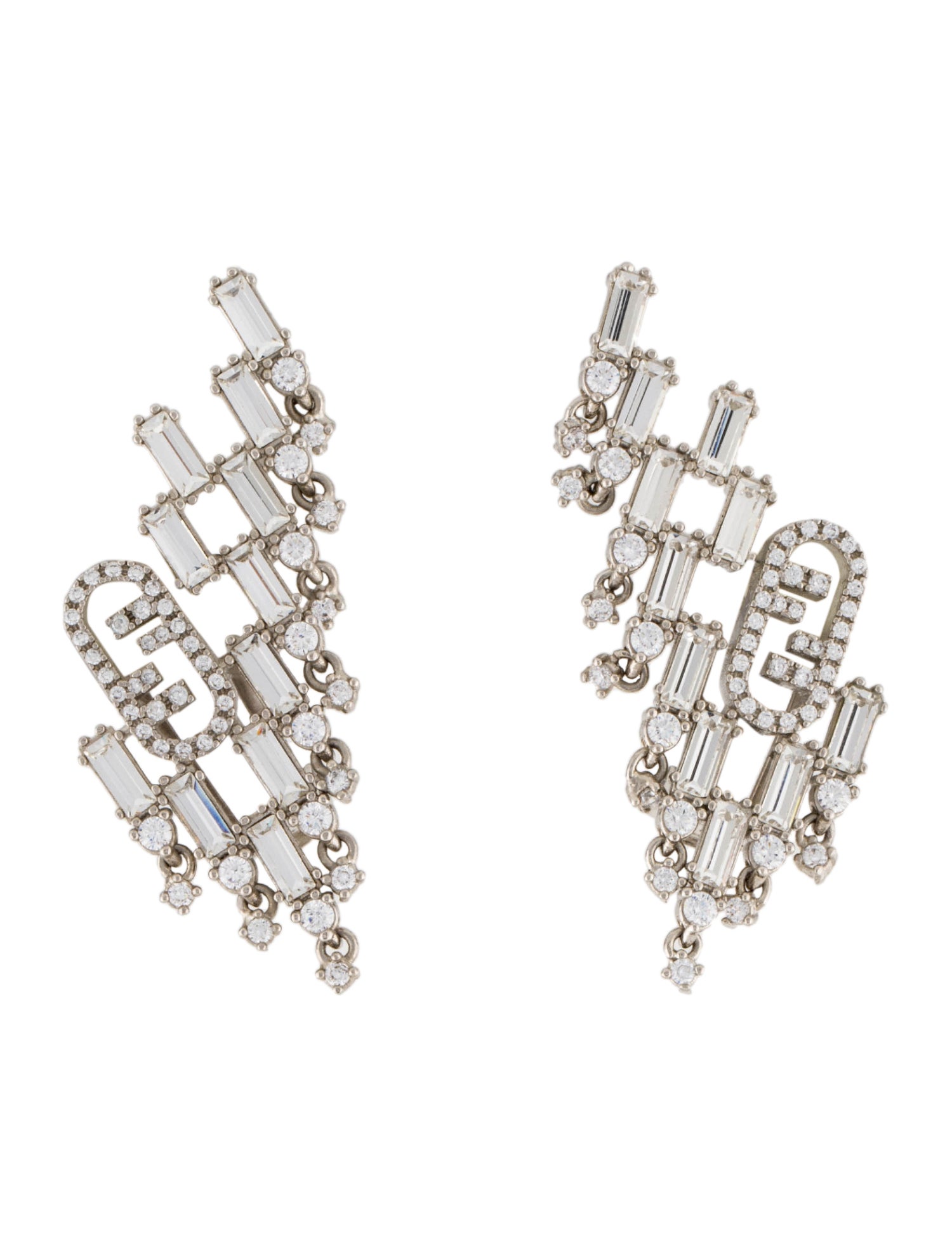 Christian Dior Vintage Enamel & Crystal Clip-On Earrings - Gold-Plated ...