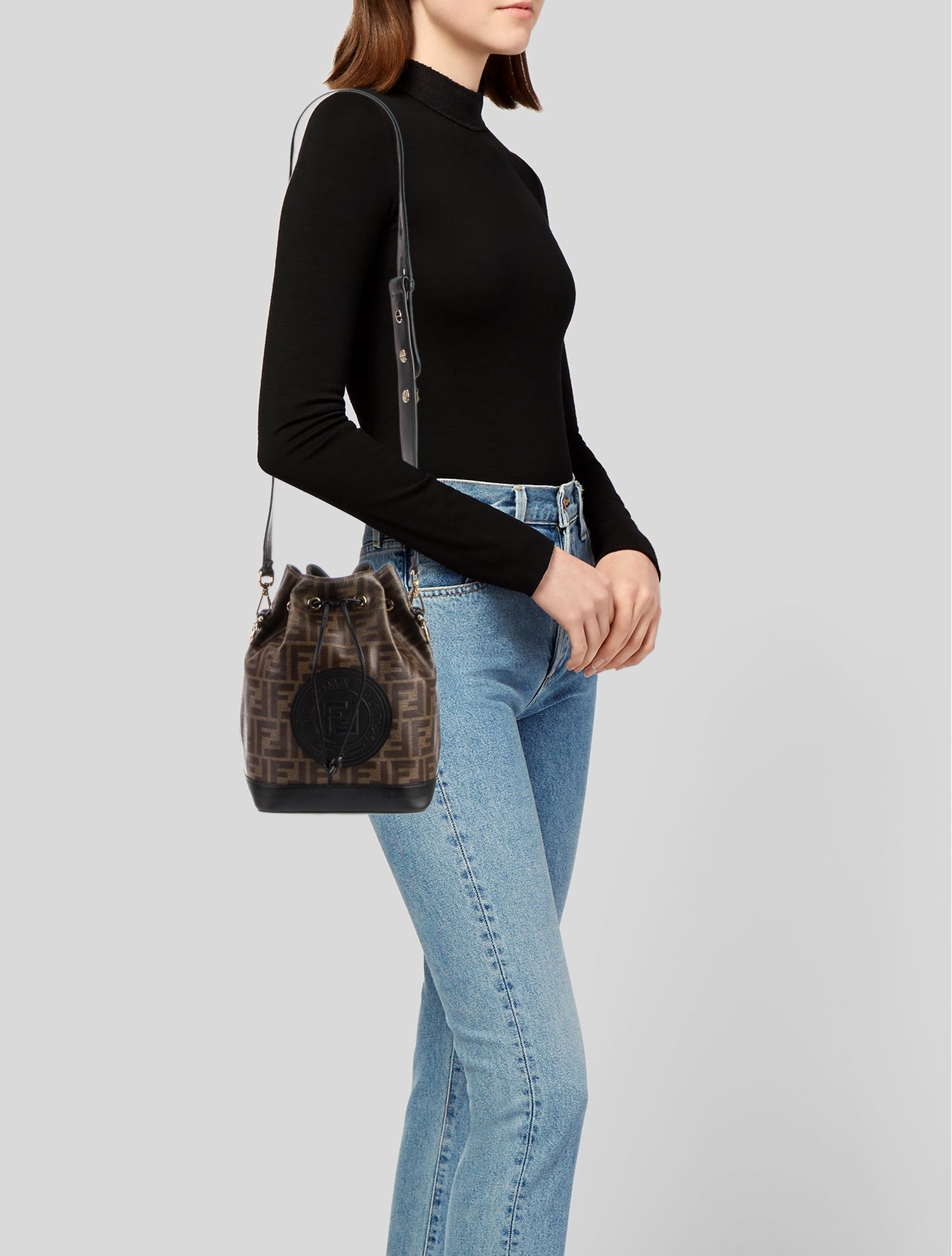 Fendi Small Mon Tresor Zucca Bucket Bag - Brown Bucket Bags, Handbags ...