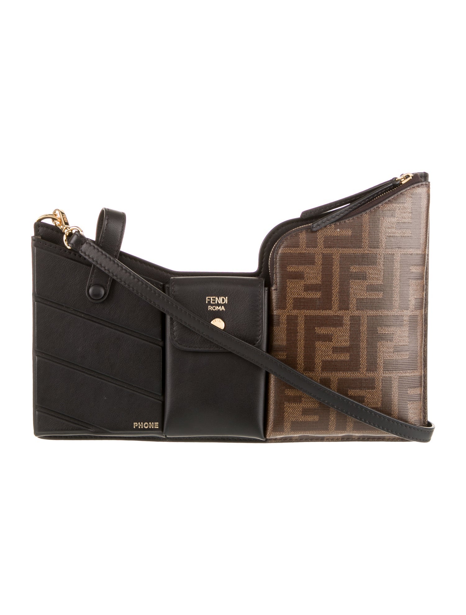 Fendi Zucca Leather Crossbody - Black Crossbody Bags, Handbags ...