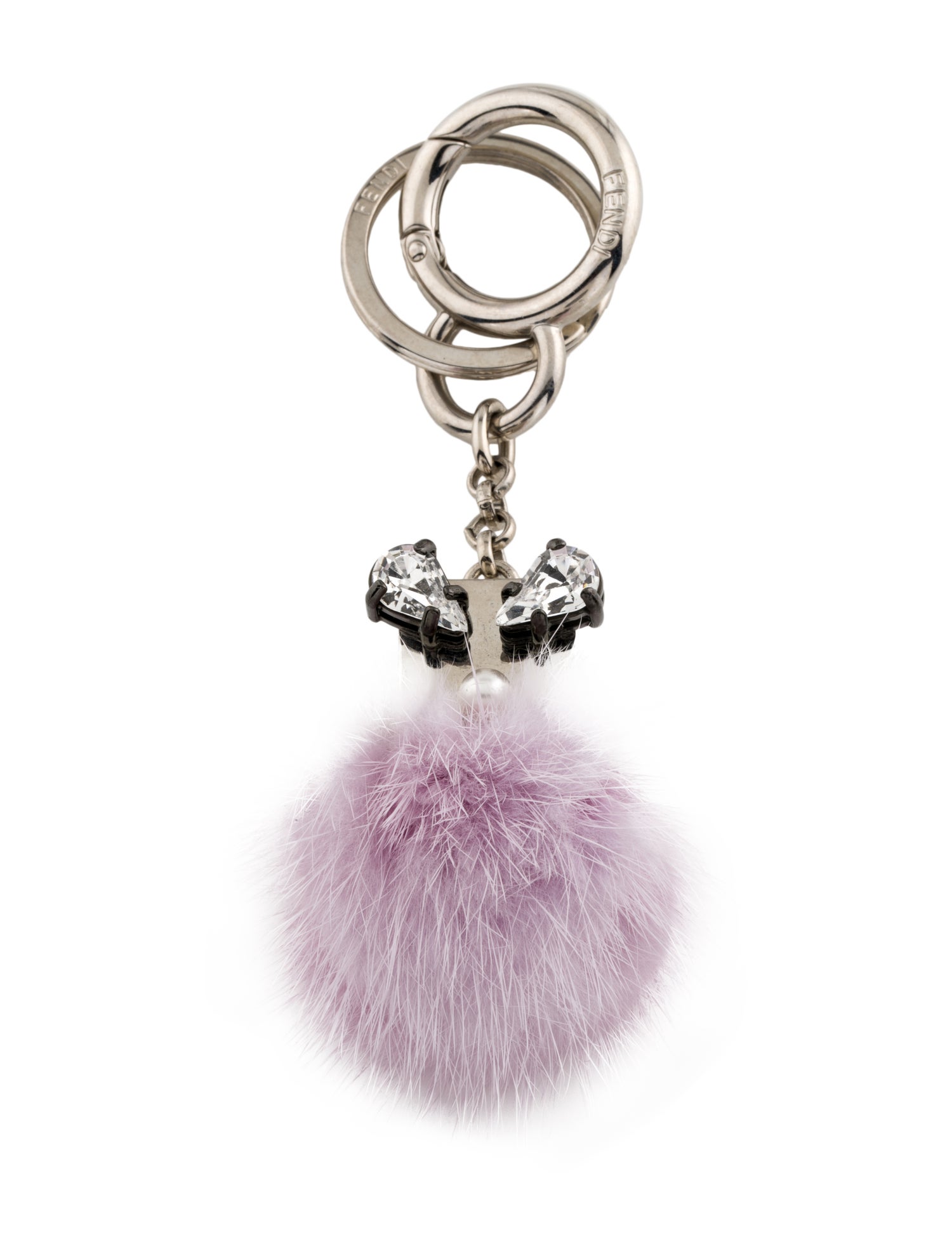 Fendi Cube Silver-tone Keychain - Silver Keychains, Accessories ...