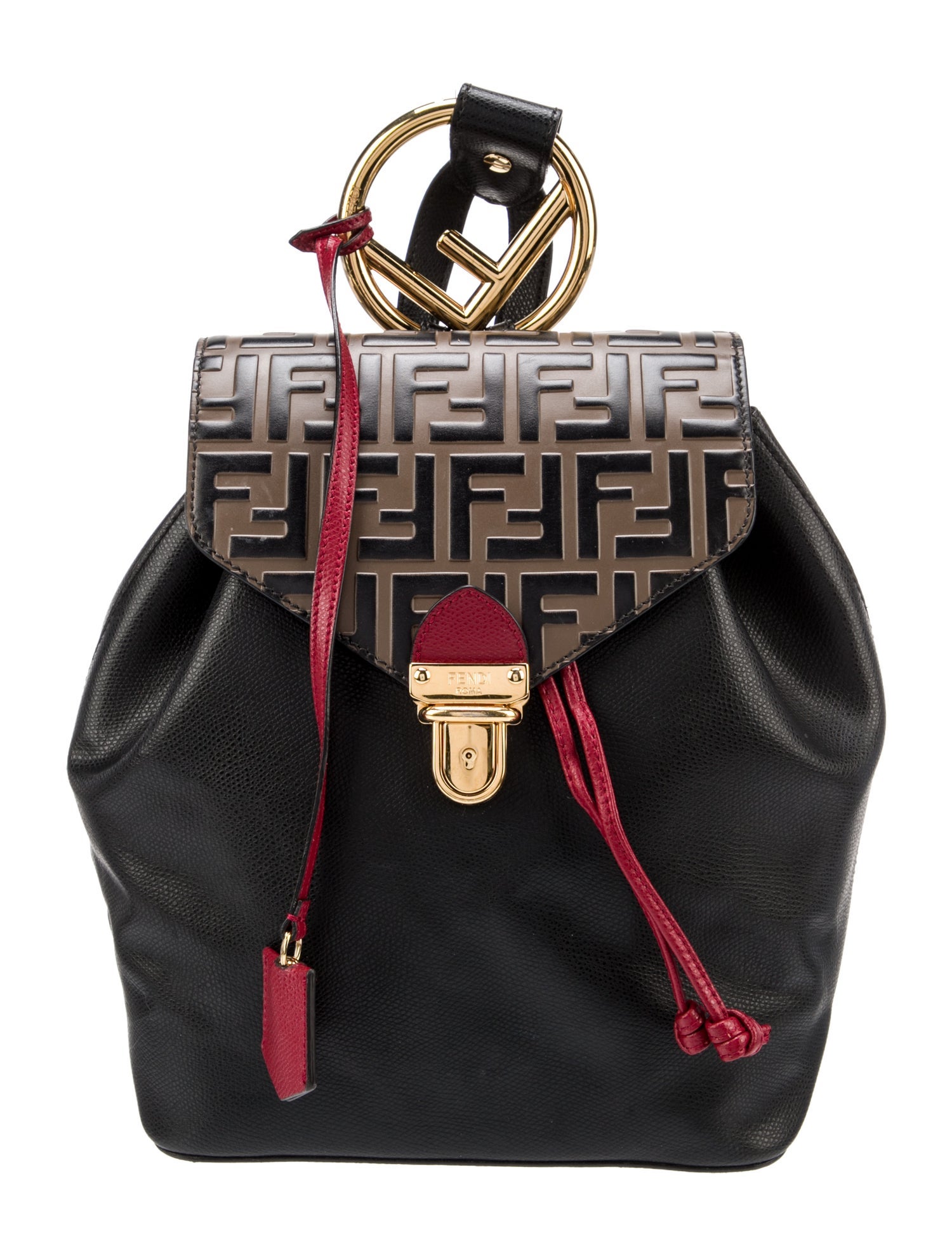 Fendi Embossed FF Cruise Backpack - Black Backpacks, Handbags ...