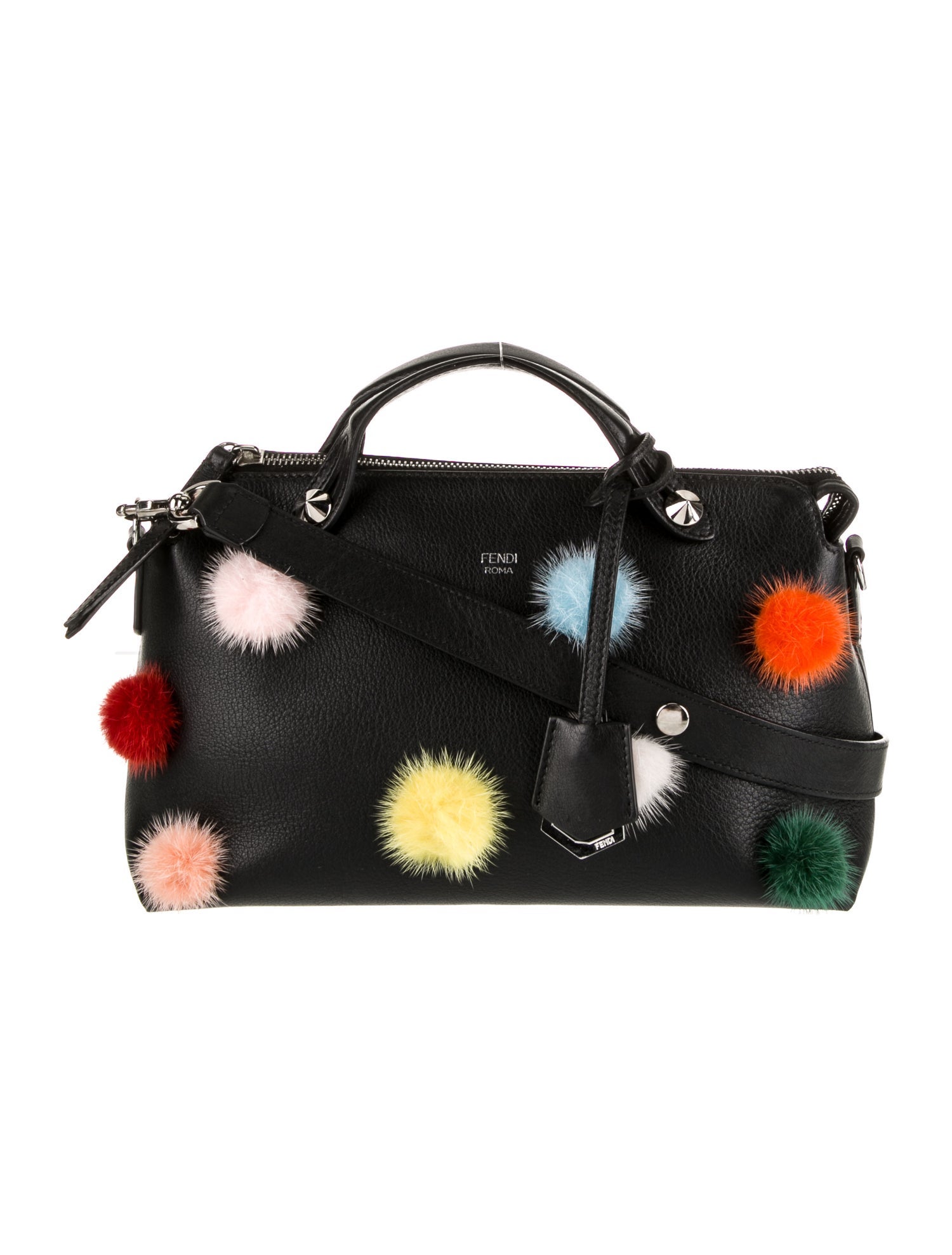 Fendi Pom Pom By The Way Bag - Black Handle Bags, Handbags - FEN303100 ...