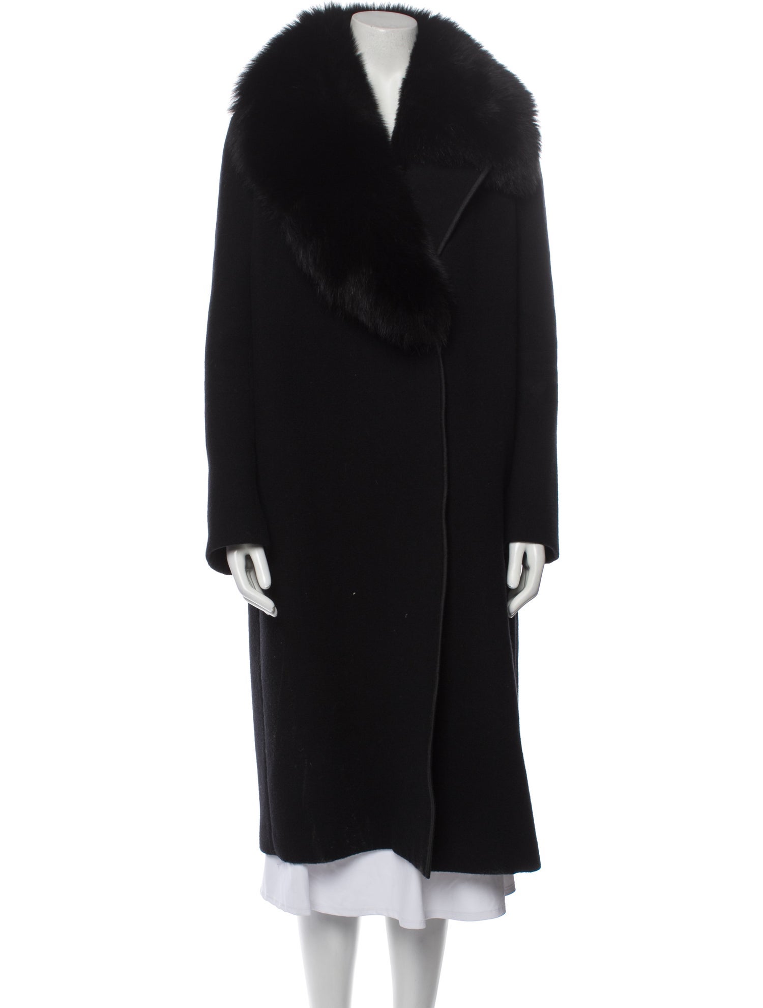 Fendi Faux Fur Coat - Black Coats, Clothing - FEN303129 | The RealReal