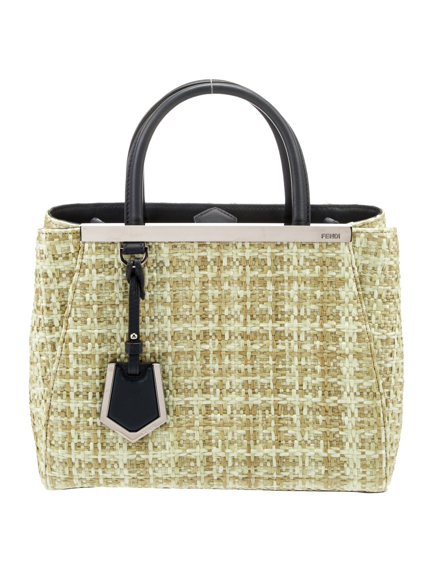 Fendi Petit Straw 2Jours Tote - Yellow Totes, Handbags - FEN303652 ...