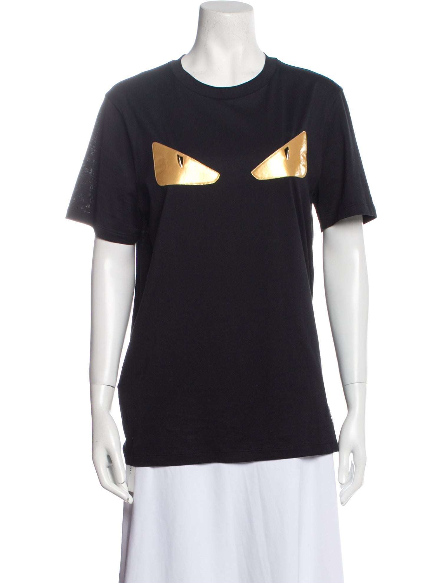 Fendi Graphic Print Crew Neck T-Shirt - Black Tops, Clothing ...