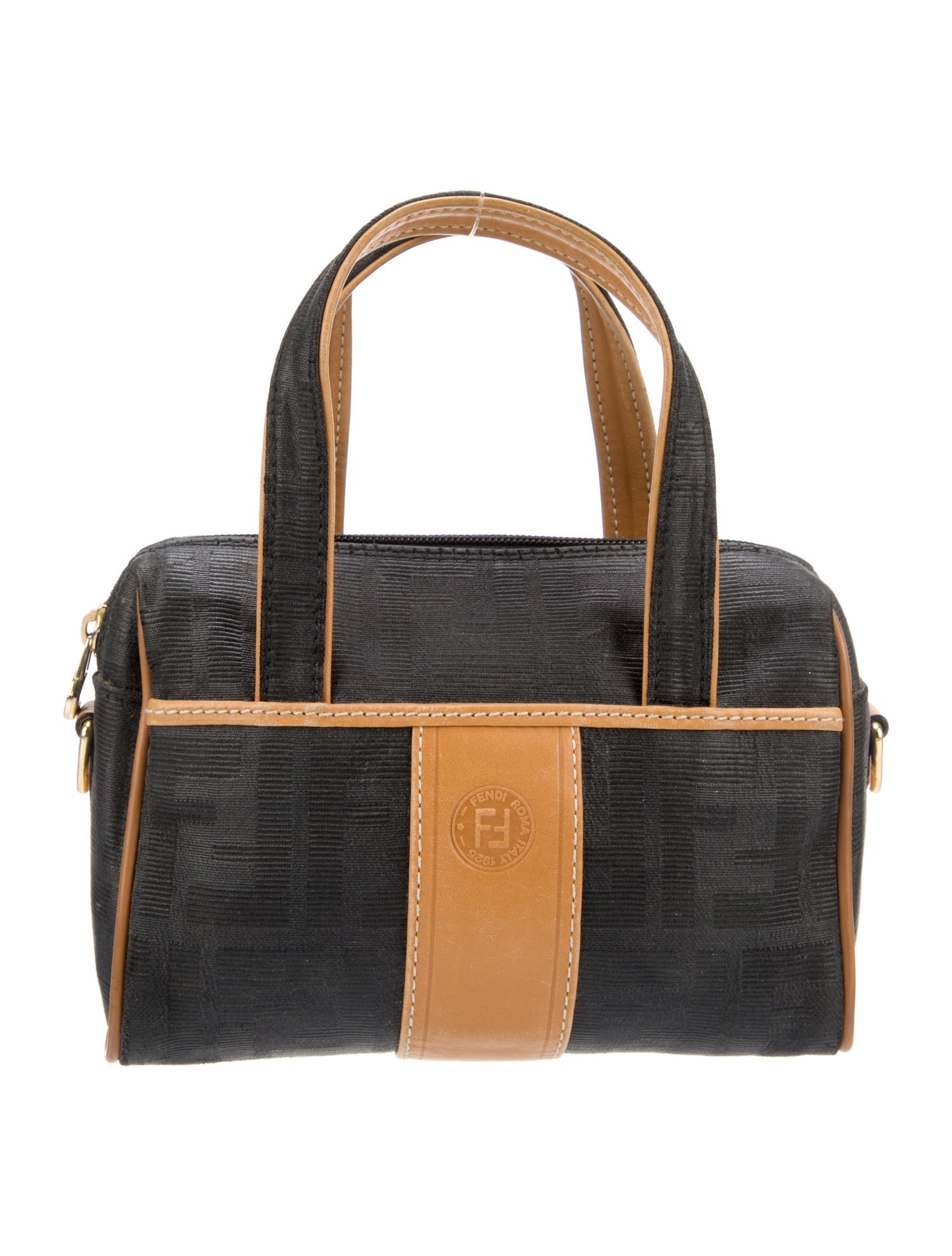 Fendi Zucca Mini Boston Bag - Black Mini Bags, Handbags - FEN305009 ...