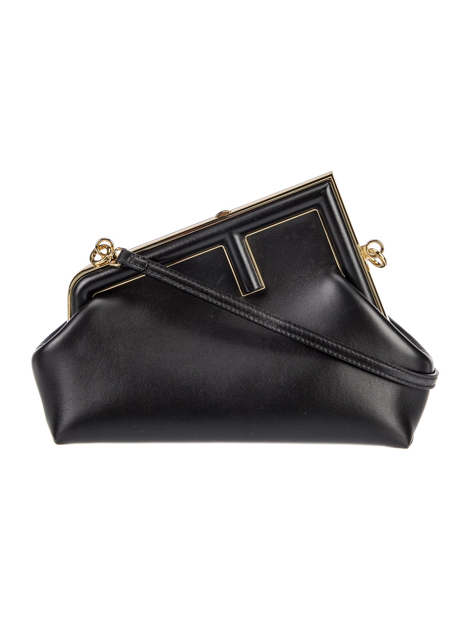 Fendi 2021 Small Fendi First Clutch w/ Strap - Black Clutches, Handbags ...