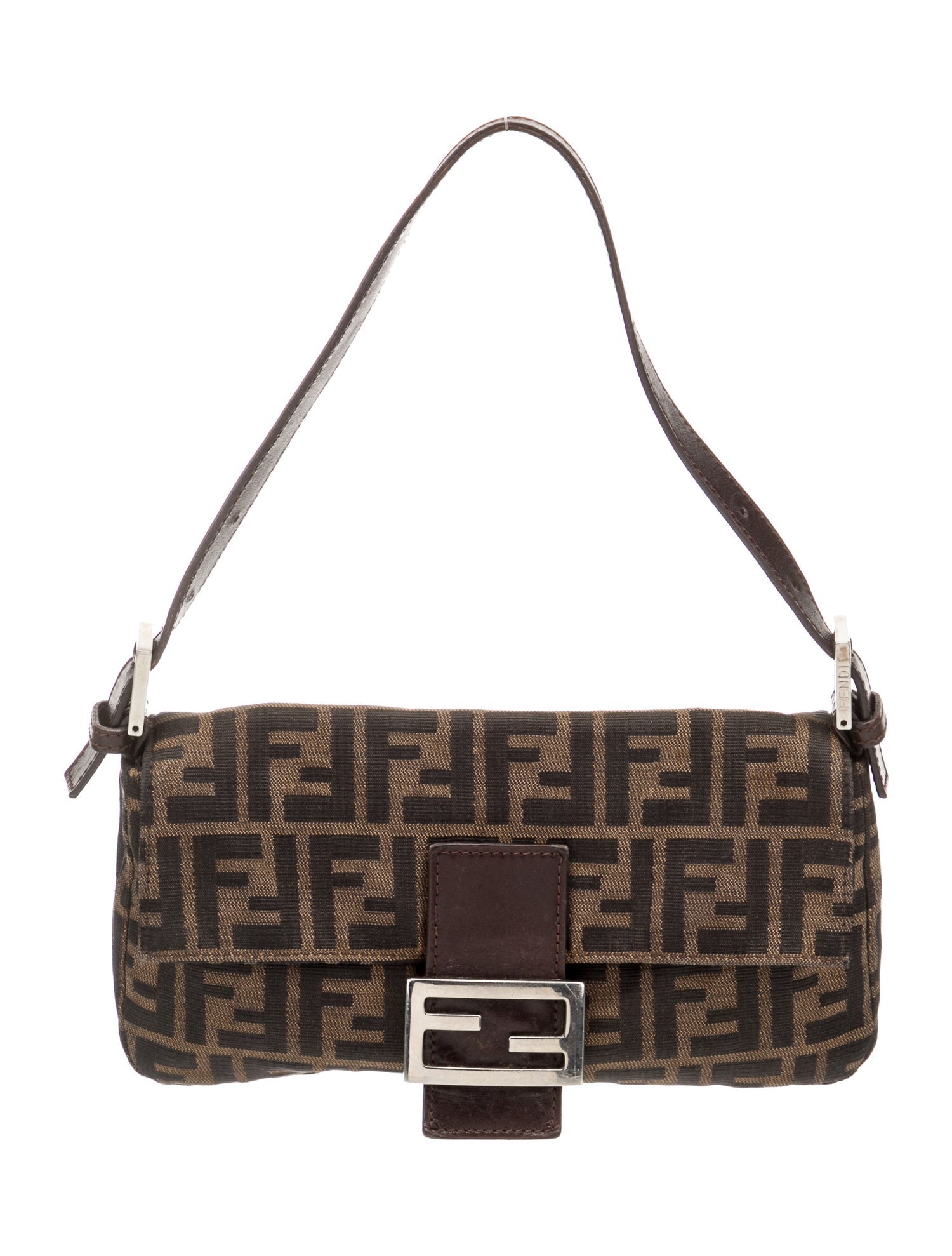 Fendi Zucca Baguette Bag - Brown Shoulder Bags, Handbags - FEN305946 ...