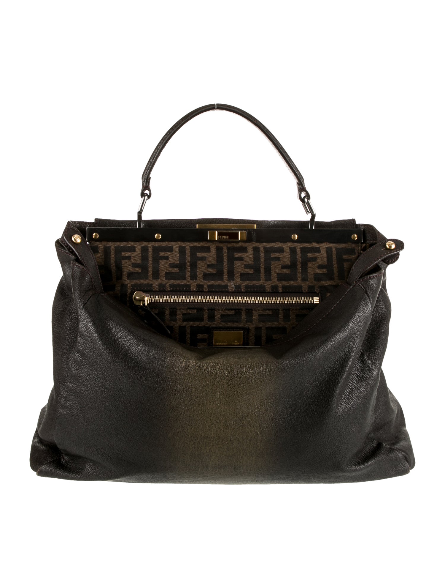 Fendi Large Peekaboo Bag - Brown Totes, Handbags - FEN306444 | The RealReal