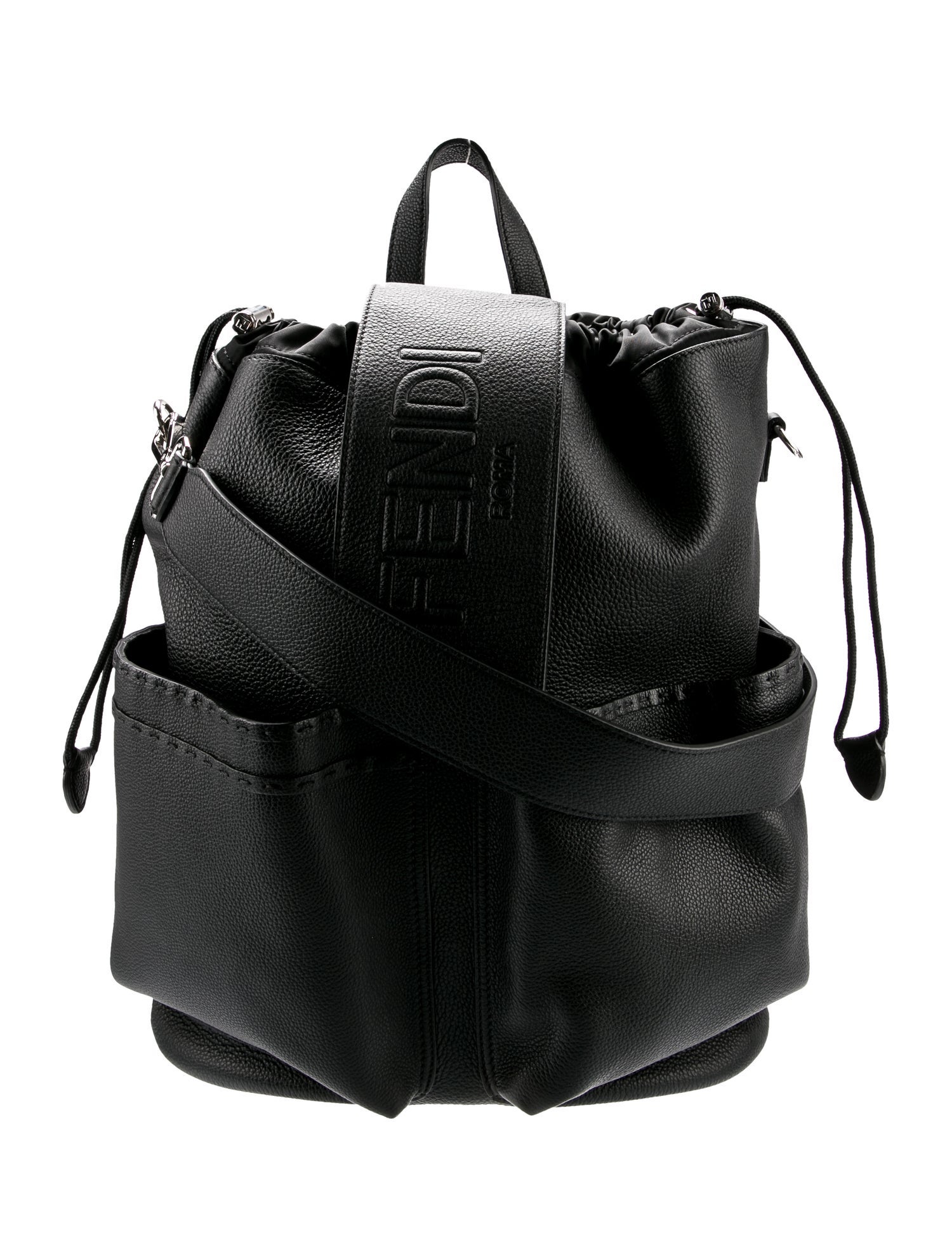 Fendi 2023 Medium Strike Backpack - Black Backpacks, Handbags ...