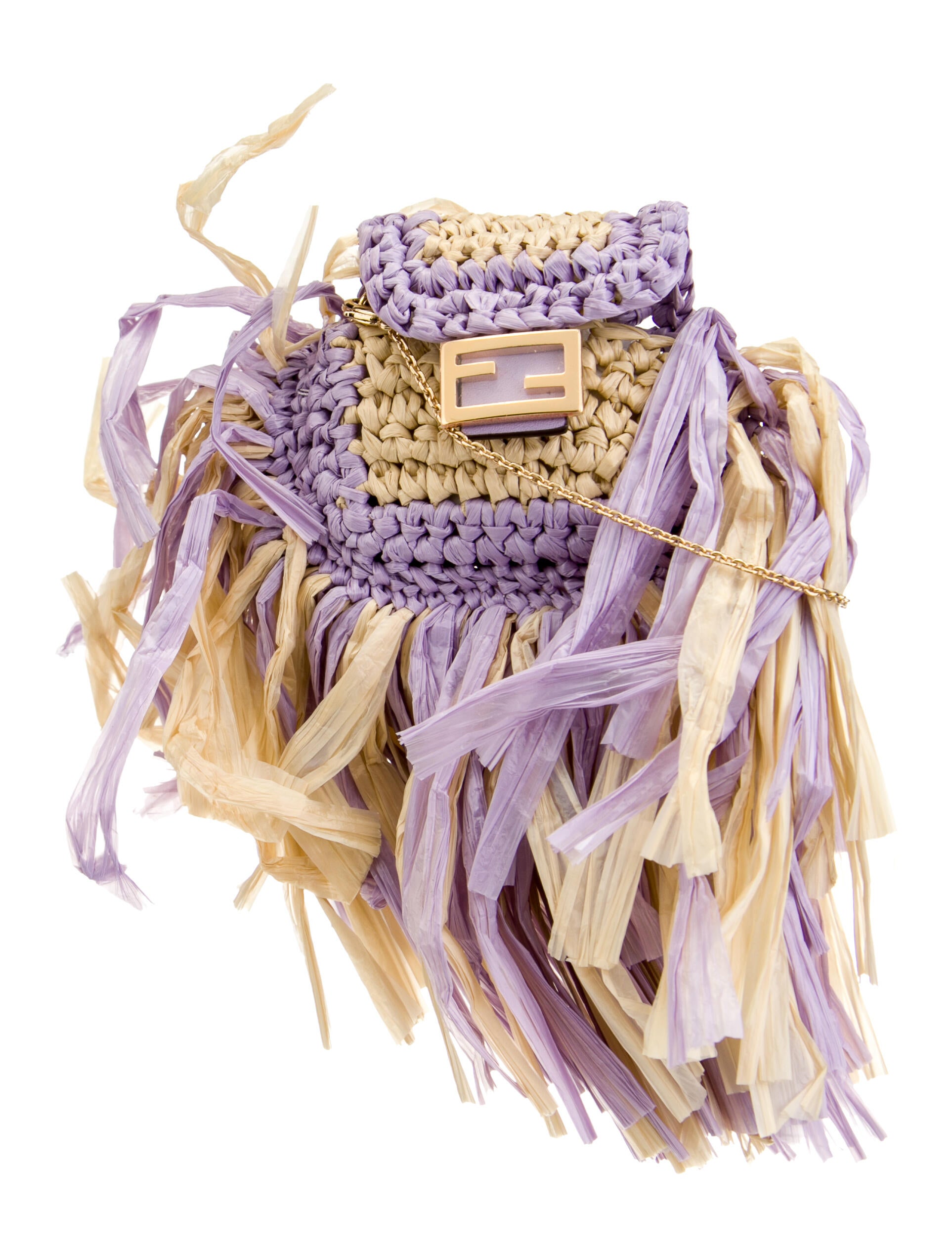 Fendi Raffia Intreccio Pico Baguette - Neutrals Mini Bags, Handbags ...