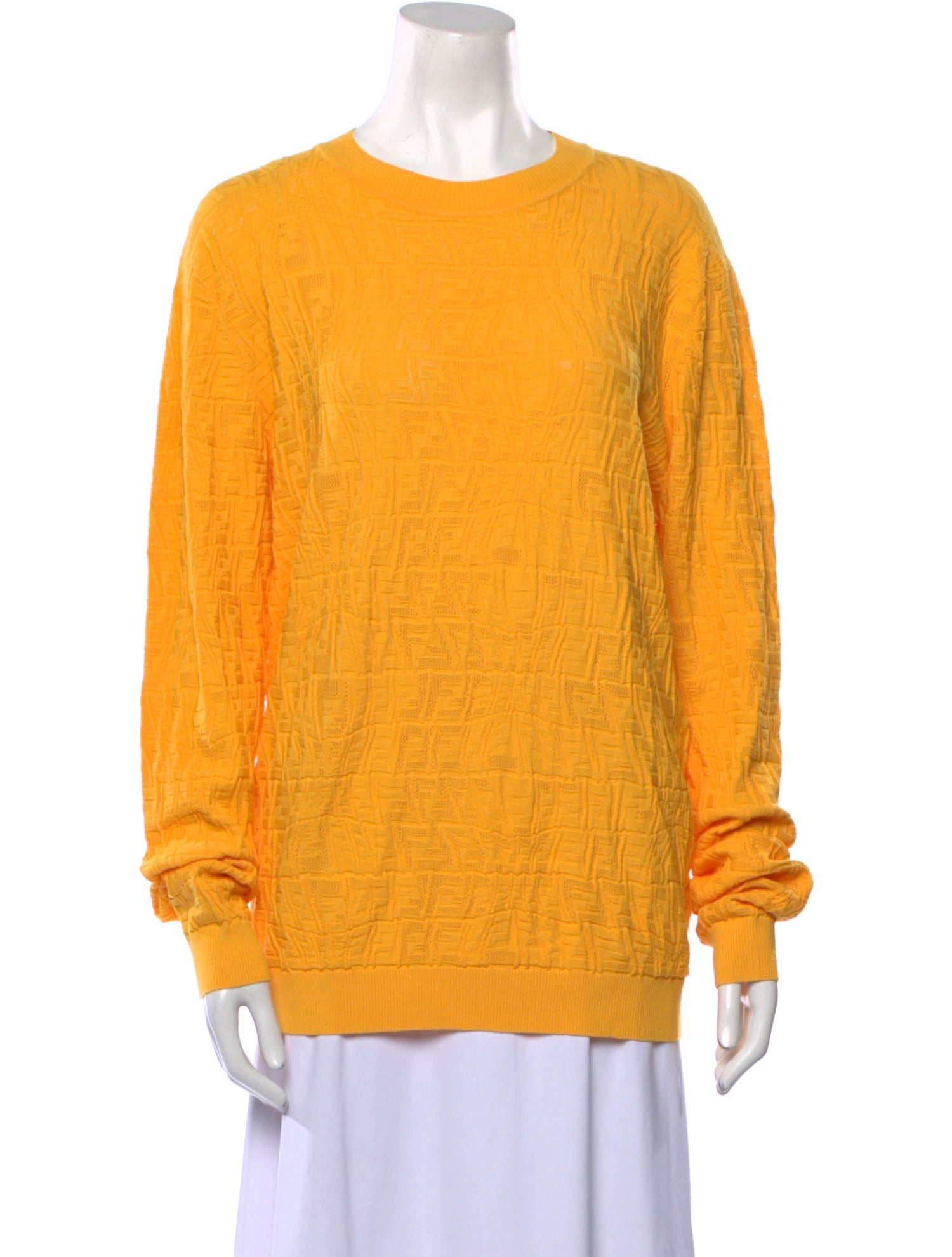 Fendi Crew Neck Sweater - Yellow Knitwear, Clothing - FEN307896 | The ...