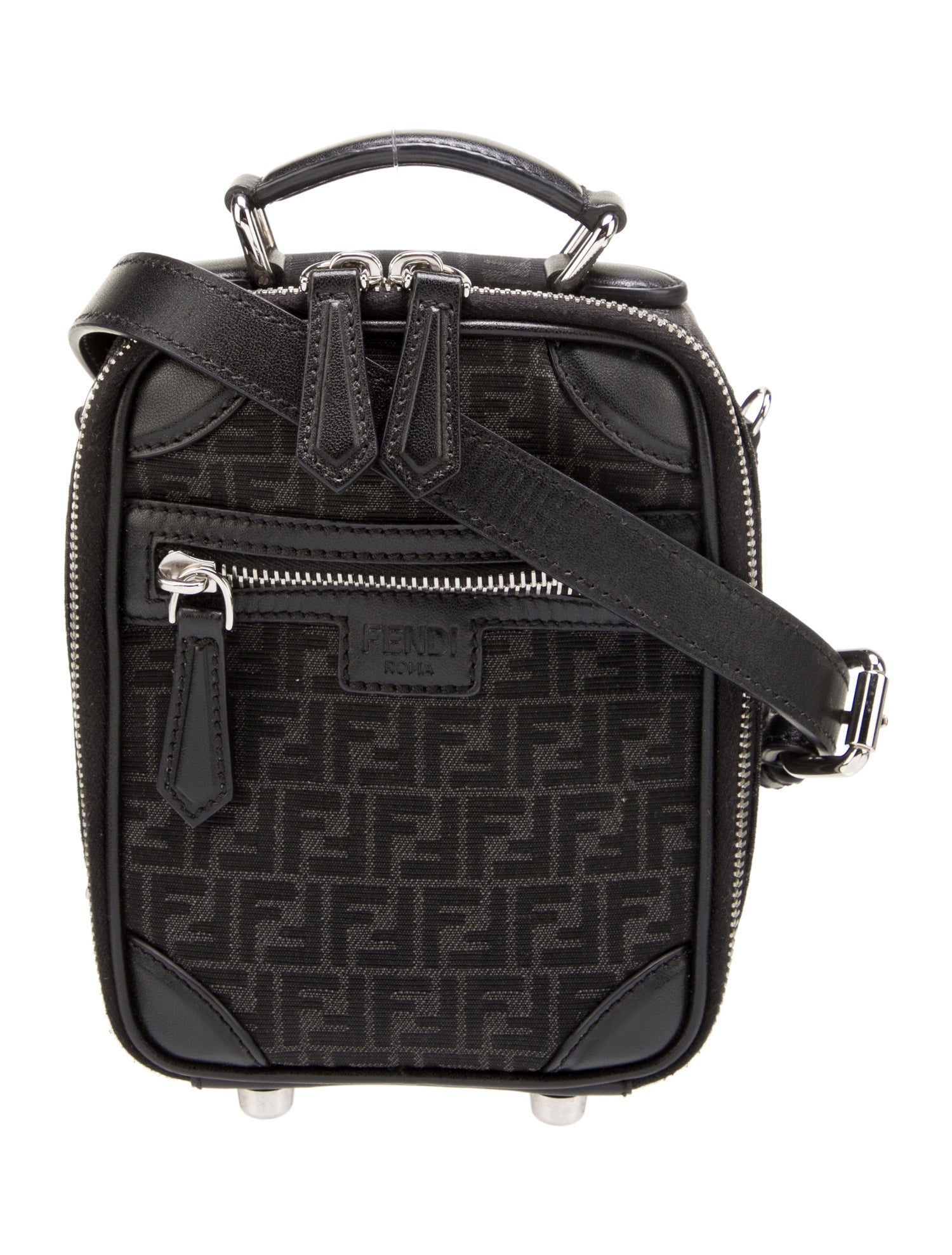 Fendi Zucchino Mini Trolley Bag - Black Crossbody Bags, Handbags ...