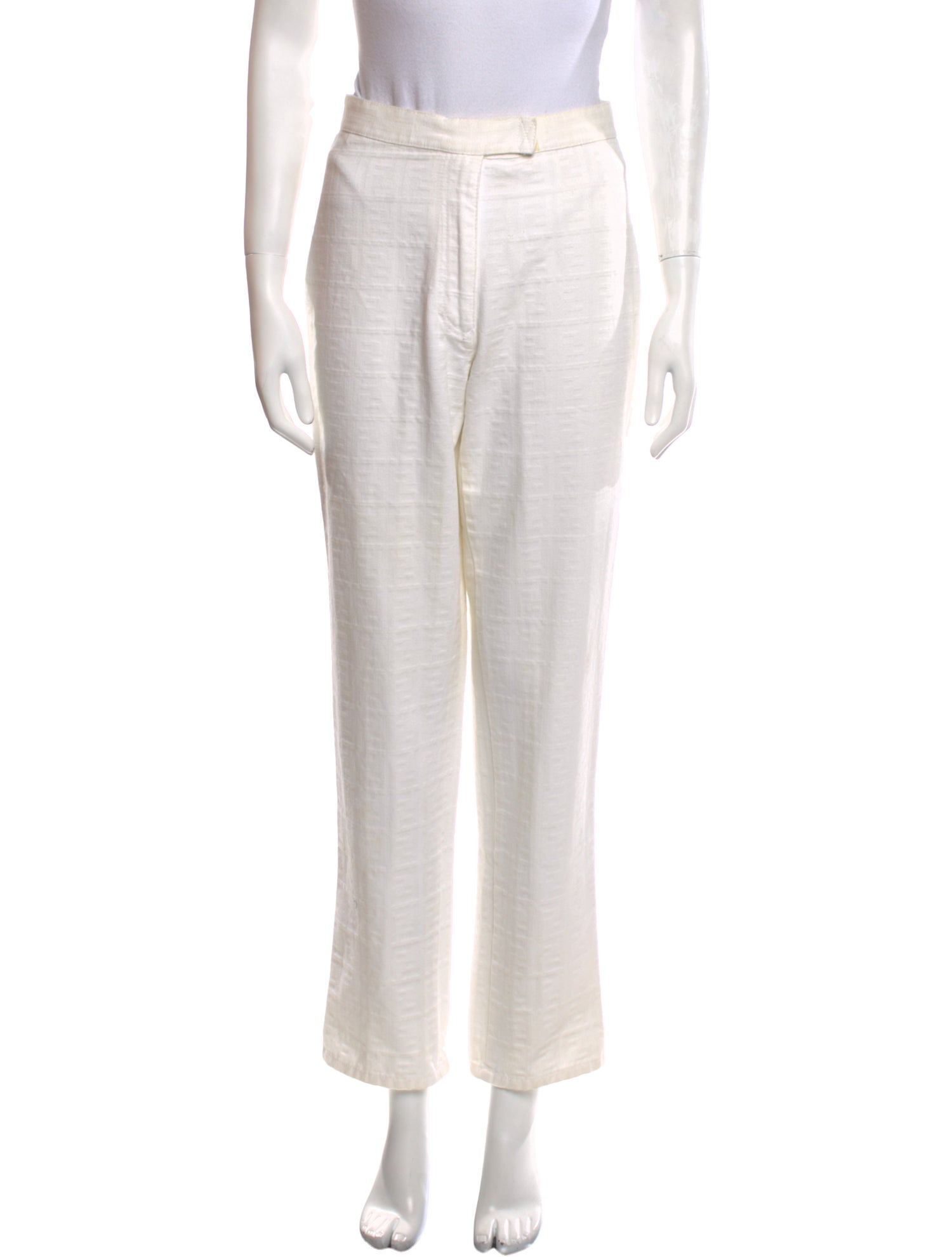Fendi Straight Leg Pants - Neutrals, 10" Rise Pants, Clothing ...