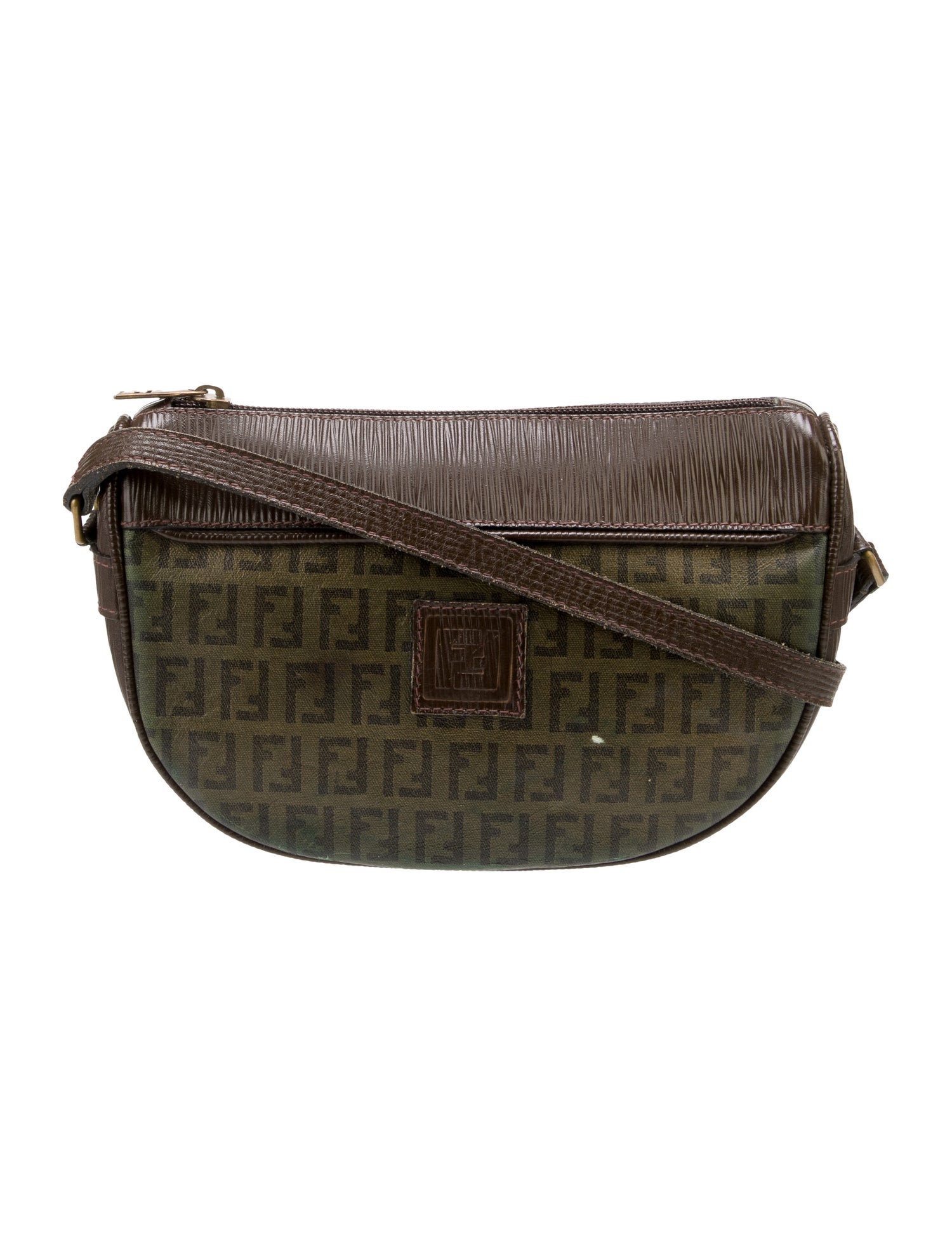 Fendi Zucchino Crossbody Bag - Brown Crossbody Bags, Handbags ...