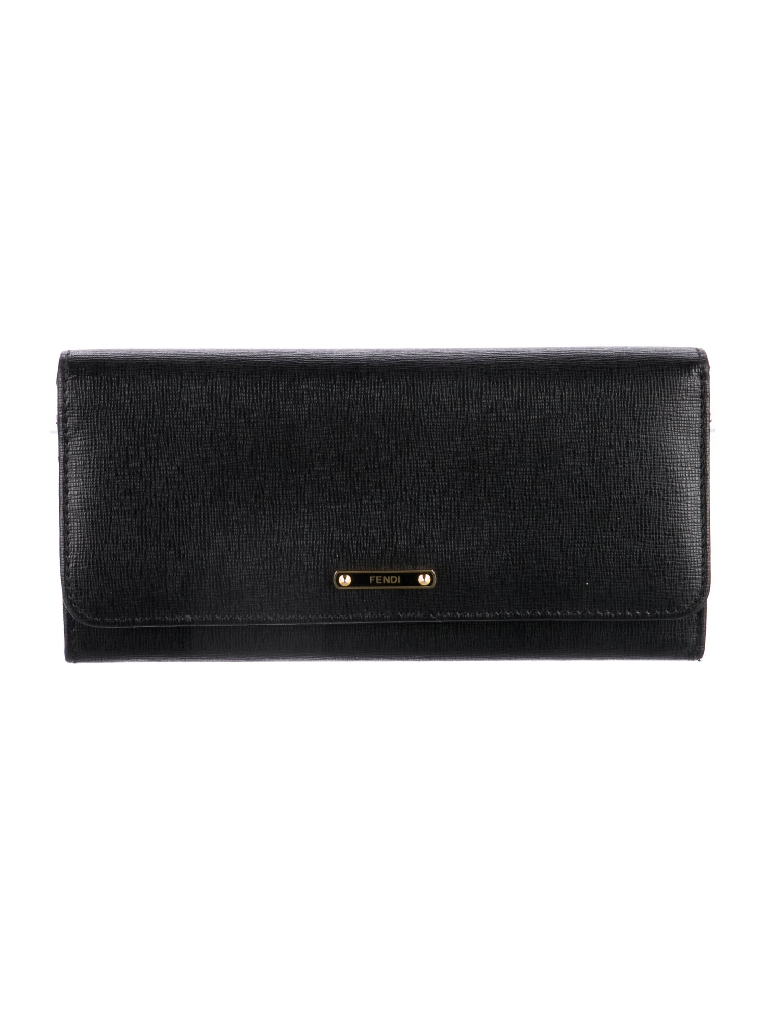 Fendi Leather Continental Wallet - Black Wallets, Accessories ...