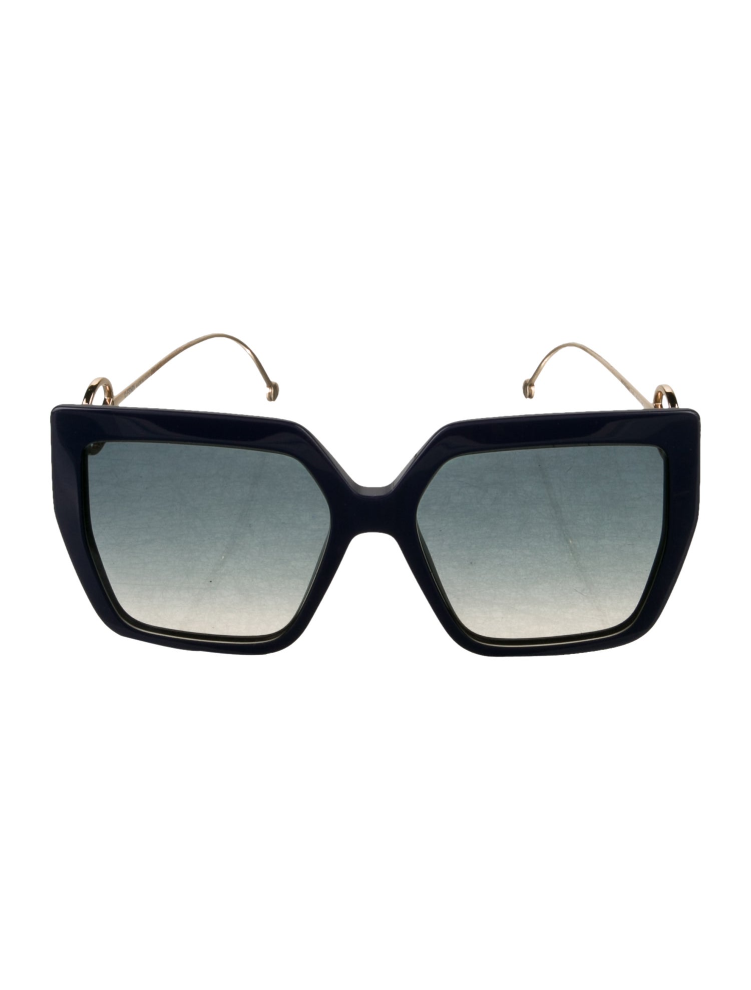 Fendi Oversize Gradient Sunglasses - Blue Sunglasses, Accessories ...