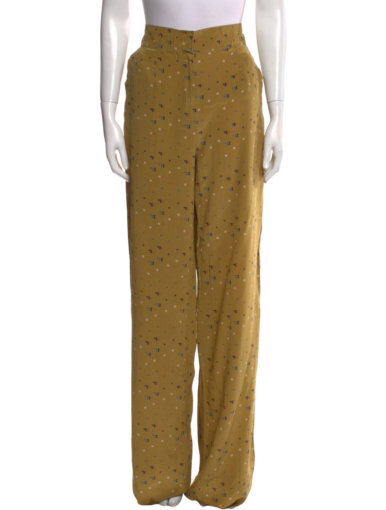 Fendi Silk Wide Leg Pants - Yellow Pants, Clothing - FEN310557 | The ...