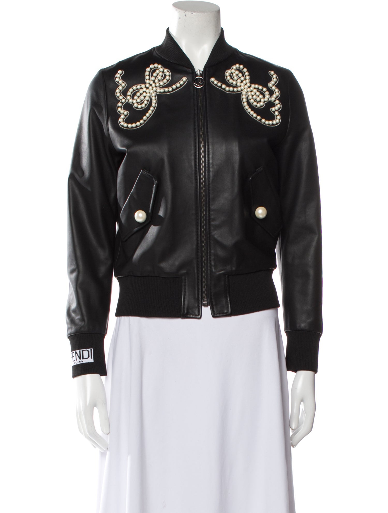 Fendi Graphic Print Bomber Jacket - Black Jackets, Clothing - FEN311768 ...