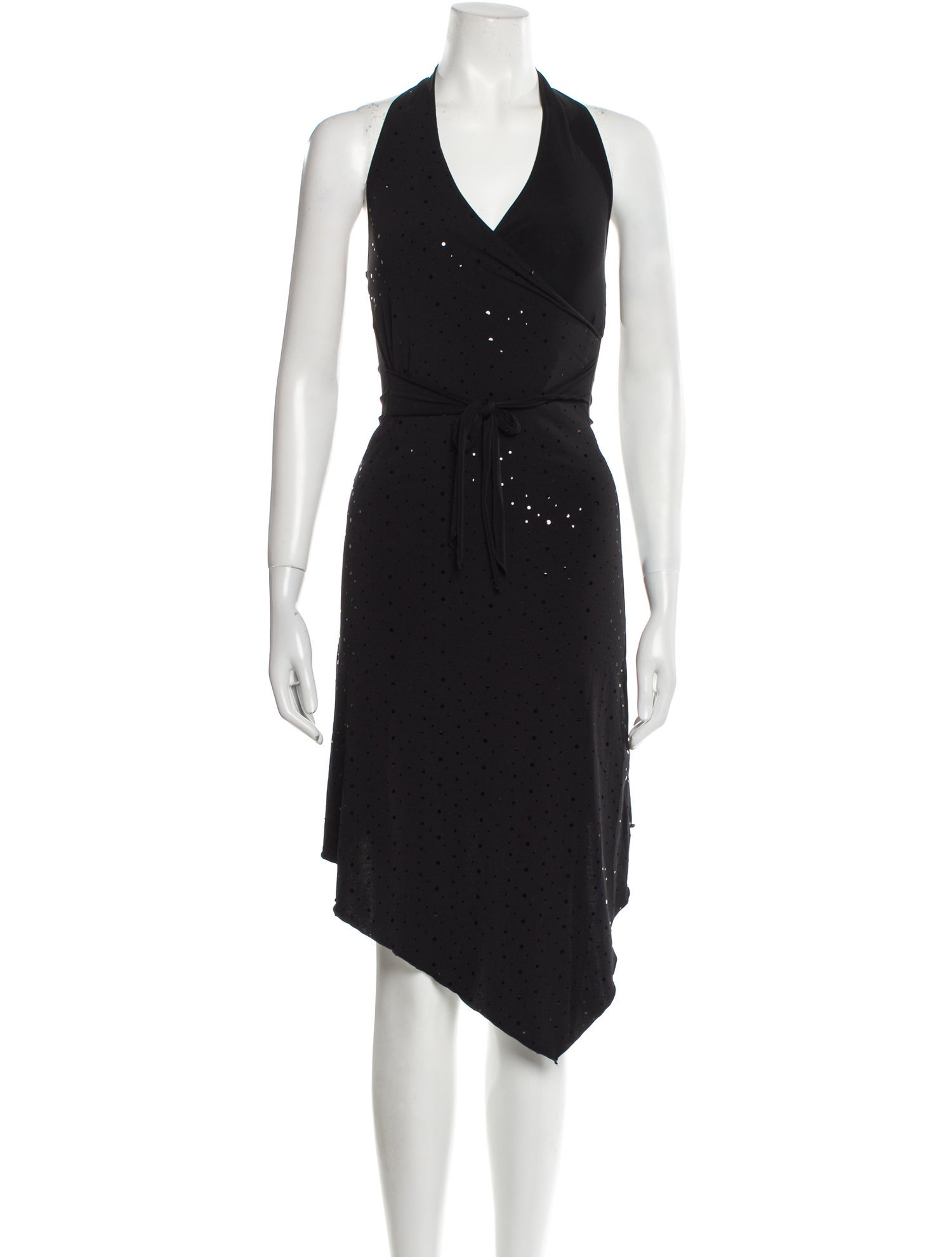 Halston Heritage One Shoulder Midi Length Dress W Tags Blue Dresses