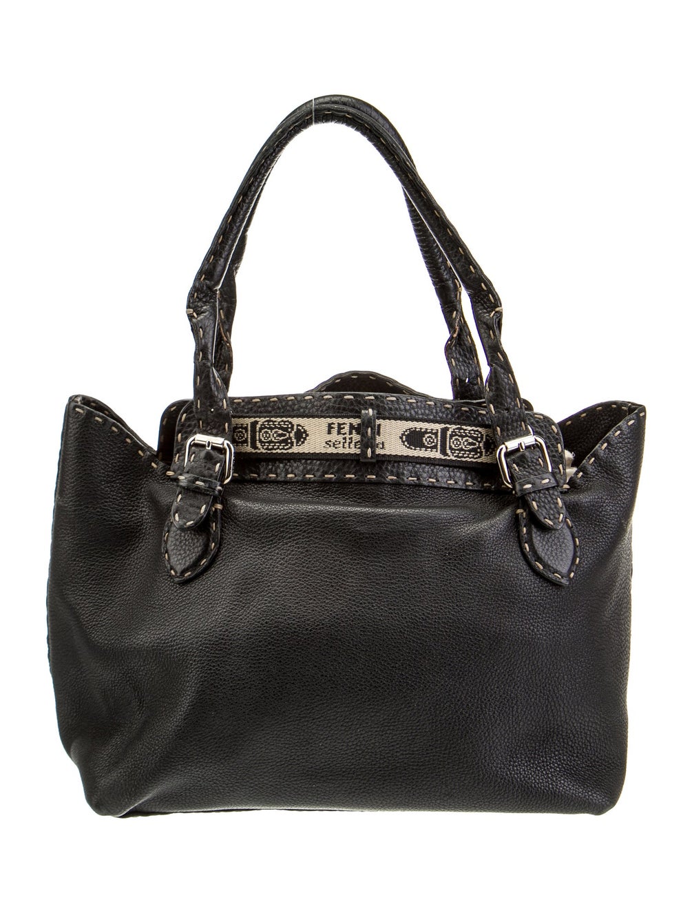Fendi Small Selleria Borghese Tote - Black Totes, Handbags - FEN314491 ...