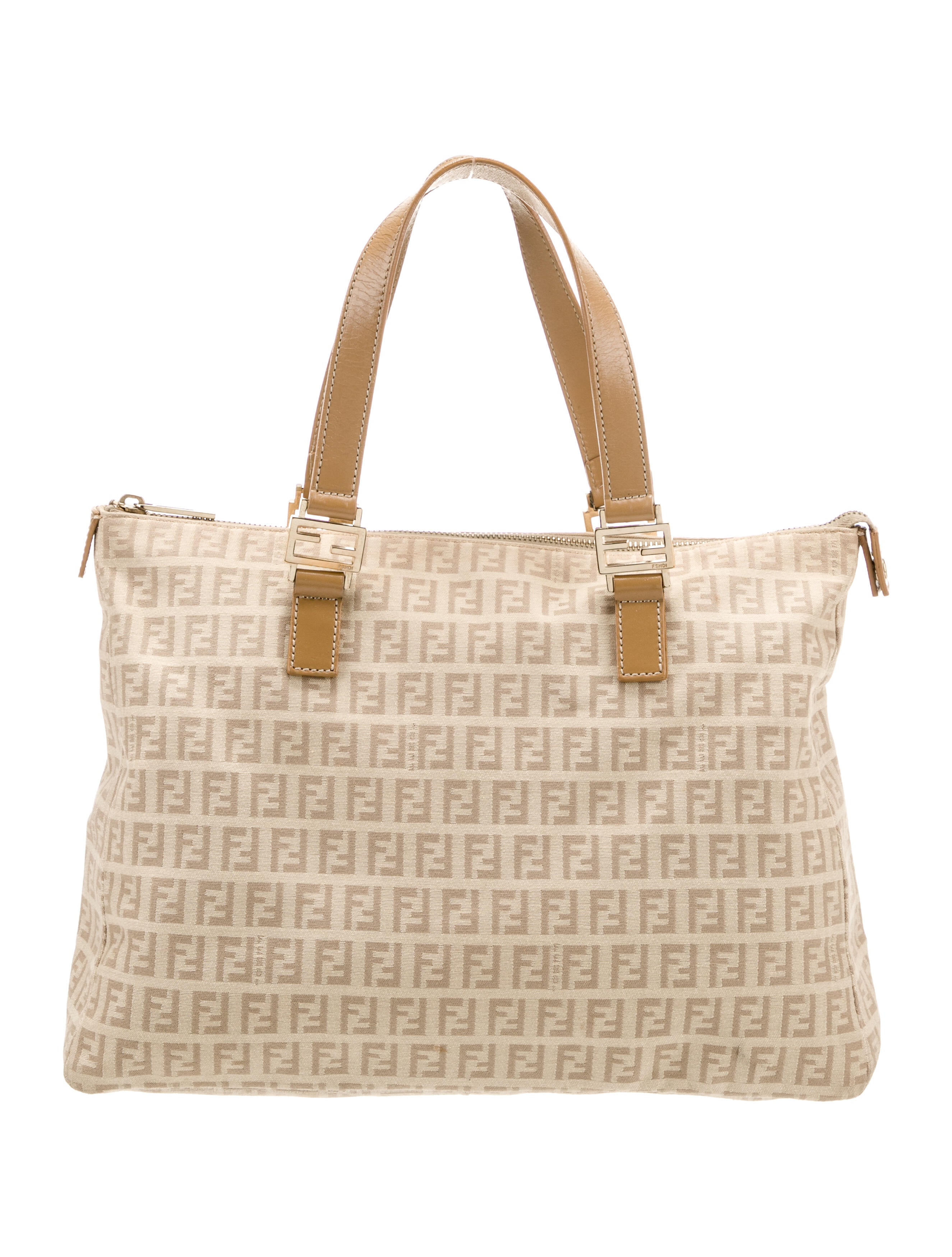 Fendi Zucchino Tote Bag - Neutrals Totes, Handbags - FEN283613 | The ...