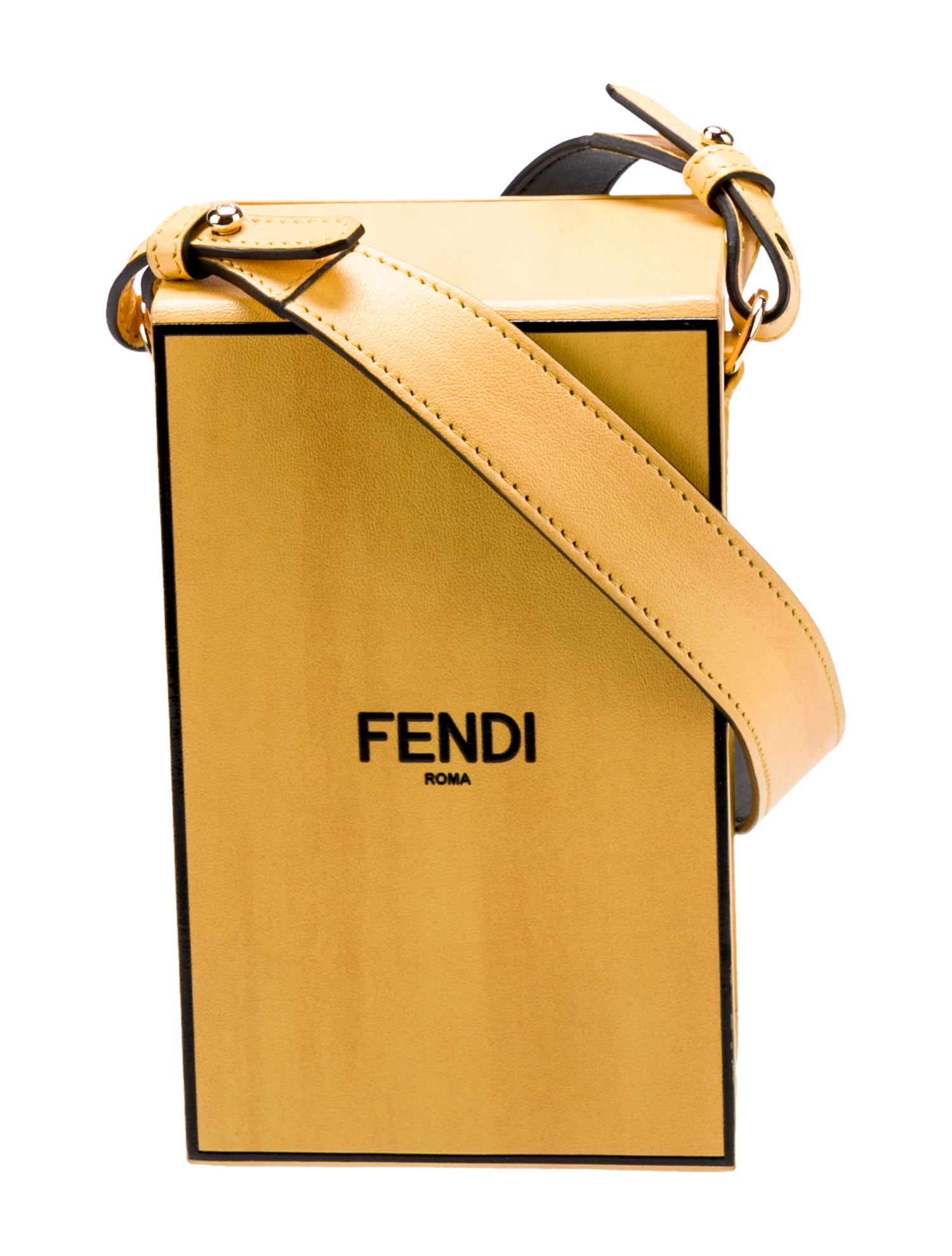 Fendi Vertical Box Crossbody Bag - Yellow Crossbody Bags, Handbags ...