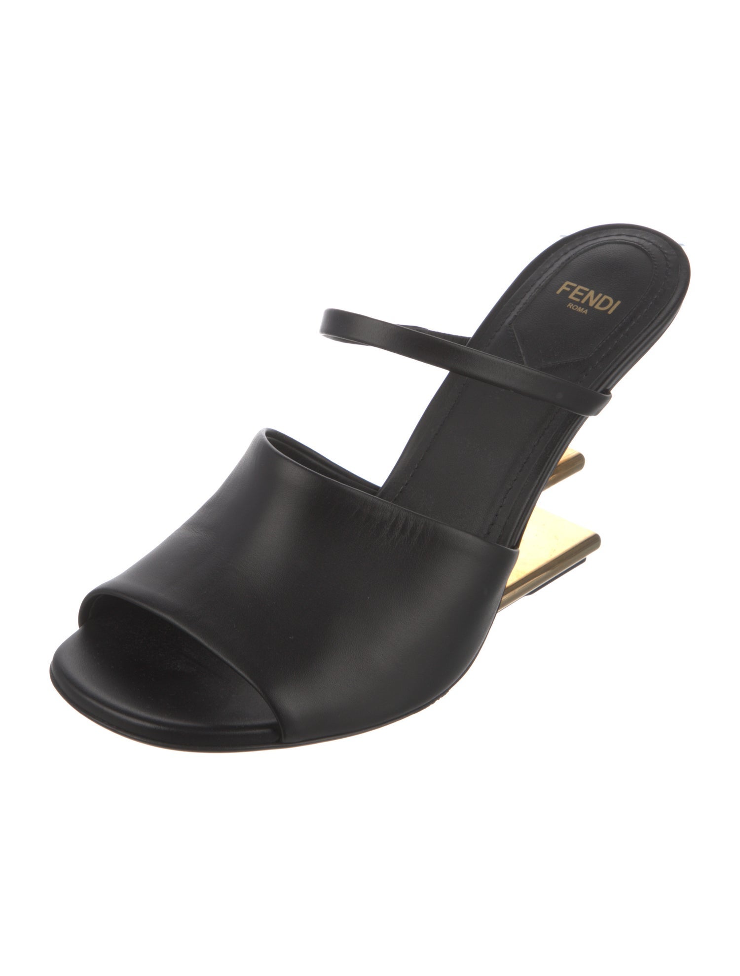 Fendi Leather Sandals - Black Sandals, Shoes - FEN317125 | The RealReal