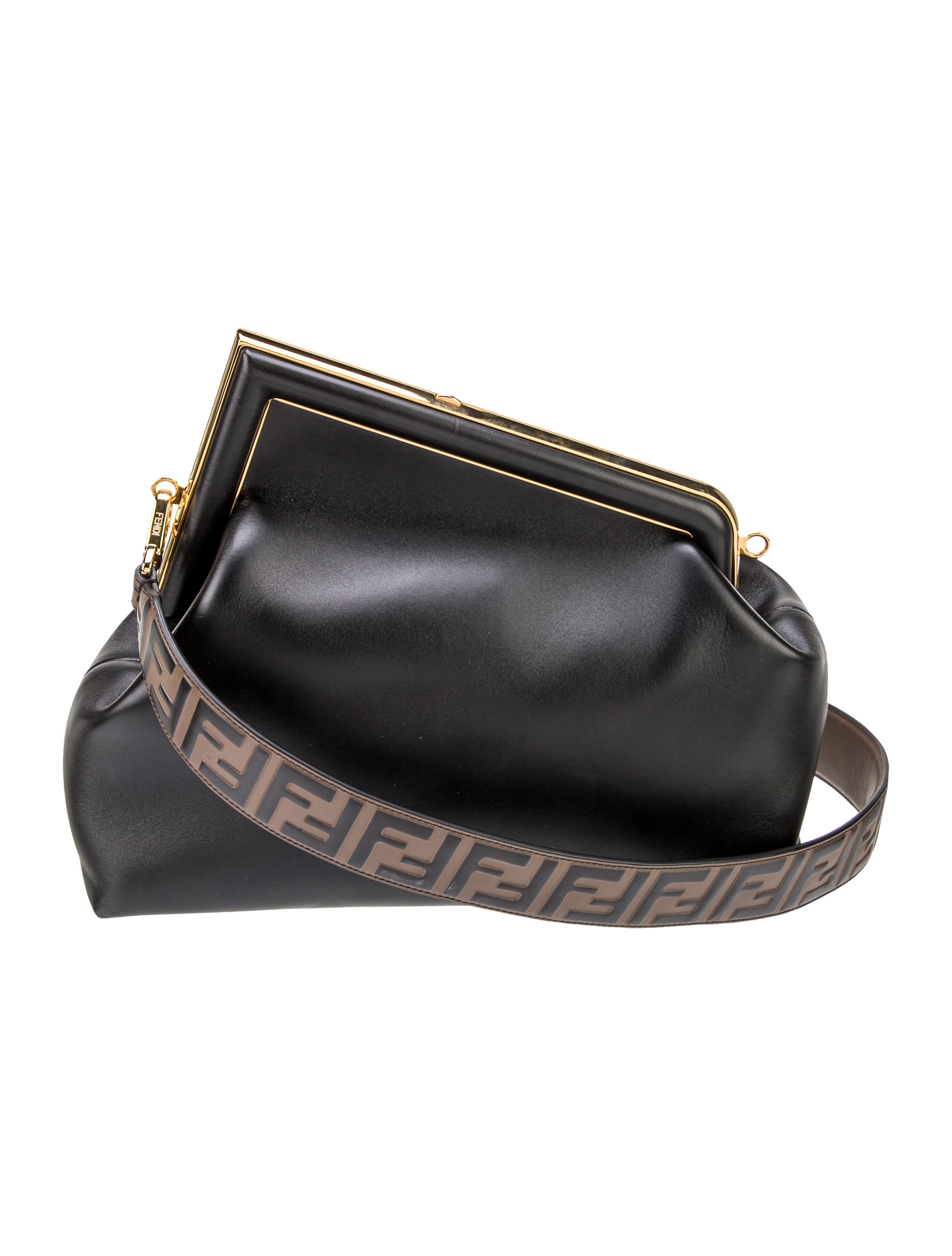 Fendi Medium Fendi First - Black Shoulder Bags, Handbags - FEN318086 ...