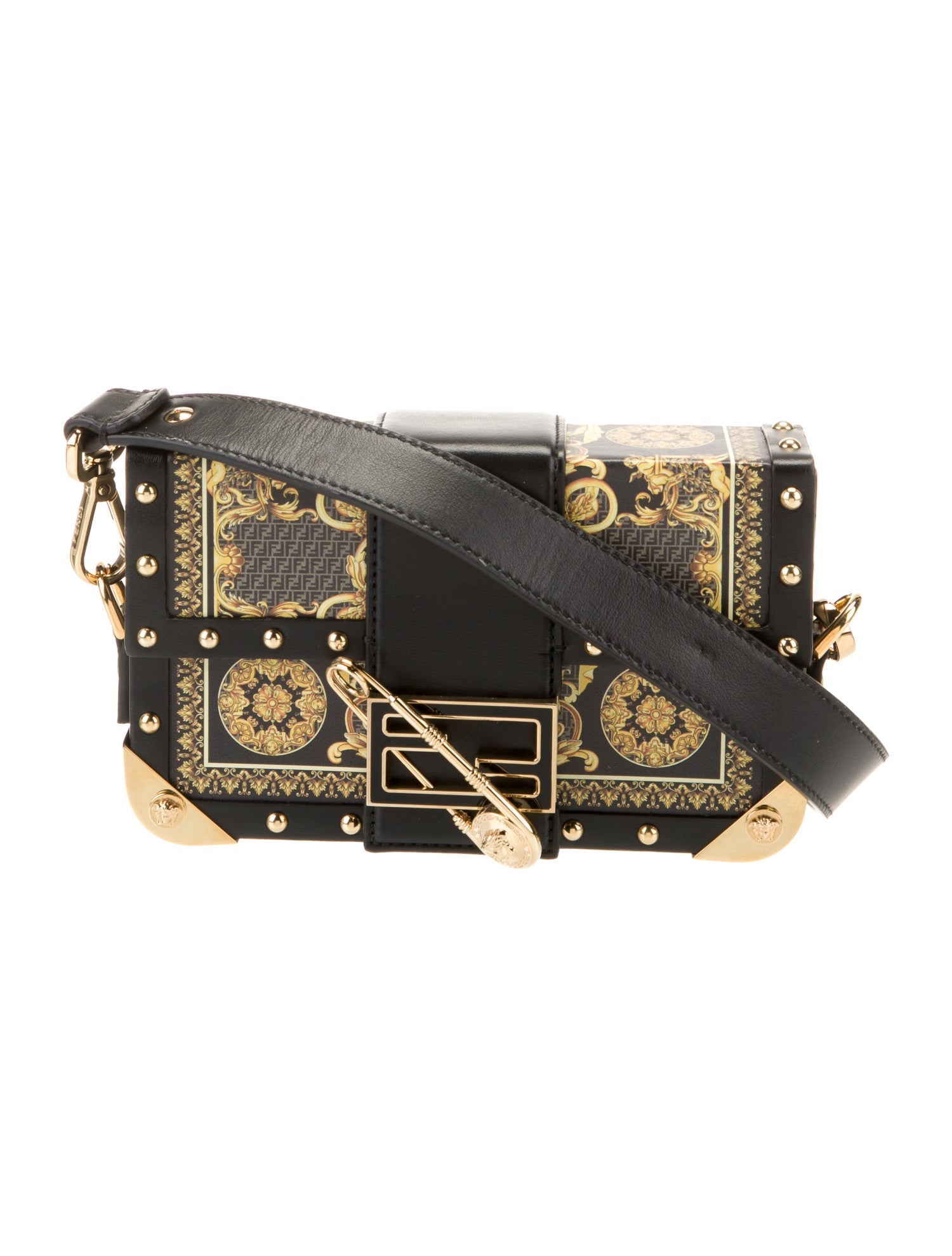 Fendace 2022 Mini Baguette Trunk - Black Crossbody Bags, Handbags ...