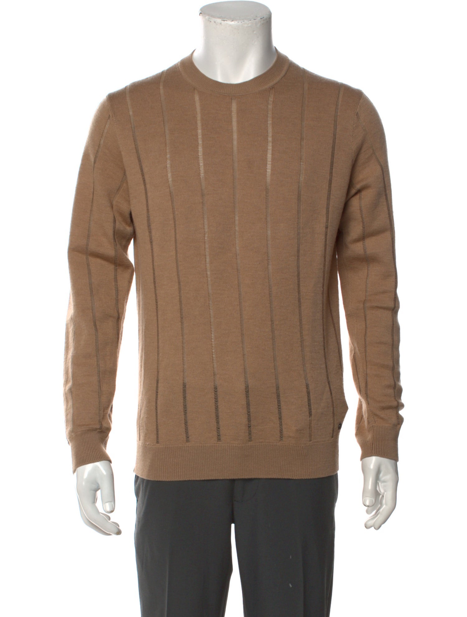 Fendi Zucchino FF Logo Crew Neck Pullover - Neutrals Sweaters, Clothing ...