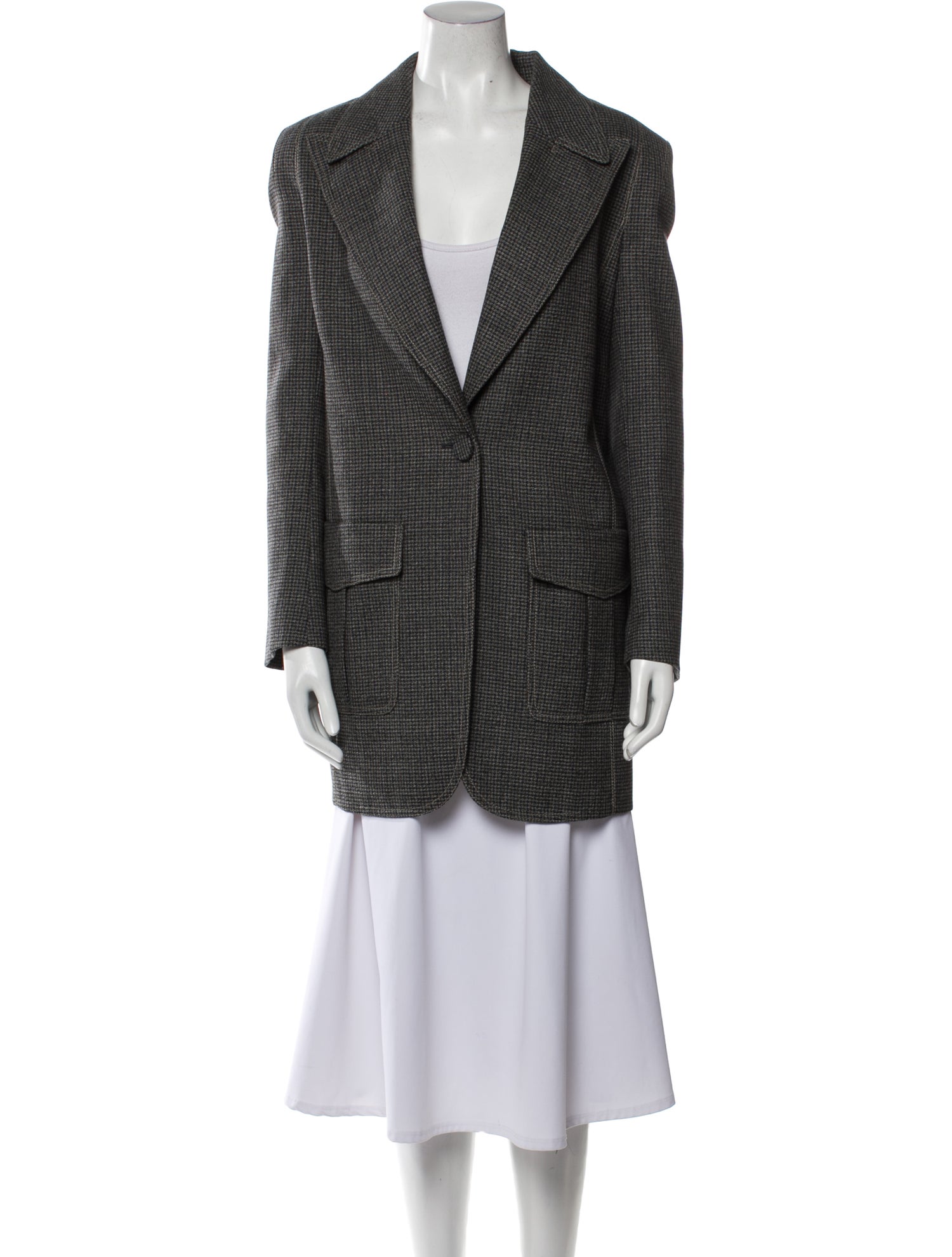 Fendi 2018 Plaid Print Blazer - Blue Jackets, Clothing - FEN319242 ...