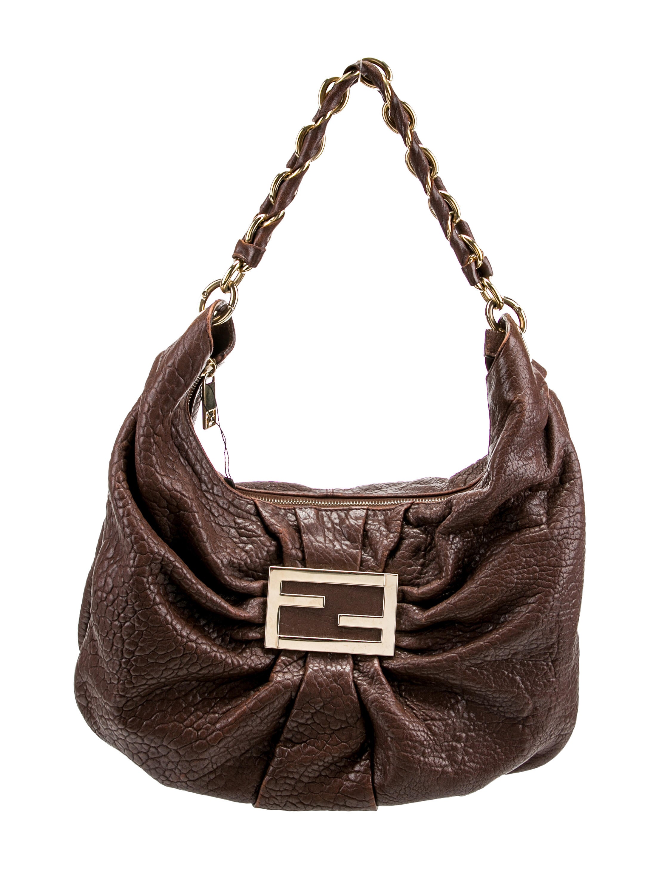 Fendi Leather Mia Hobo - Black Hobos, Handbags - FEN319450 | The RealReal