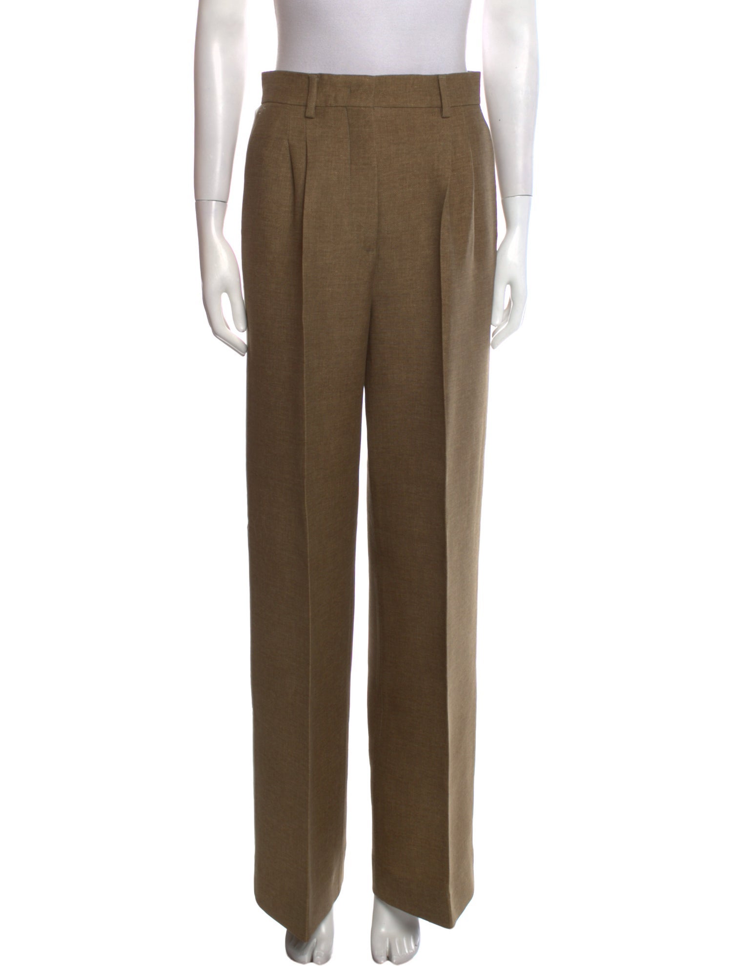 Fendi Striped Wide Leg Pants - Green, 13.25" Rise Pants, Clothing ...