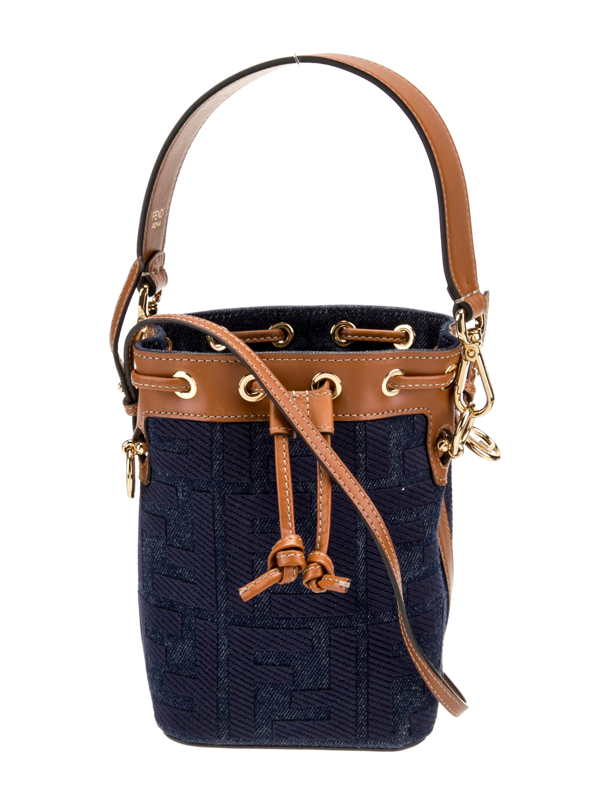 Fendi Mini Zucca Mon Tresor Bucket Bag - Brown Bucket Bags, Handbags ...