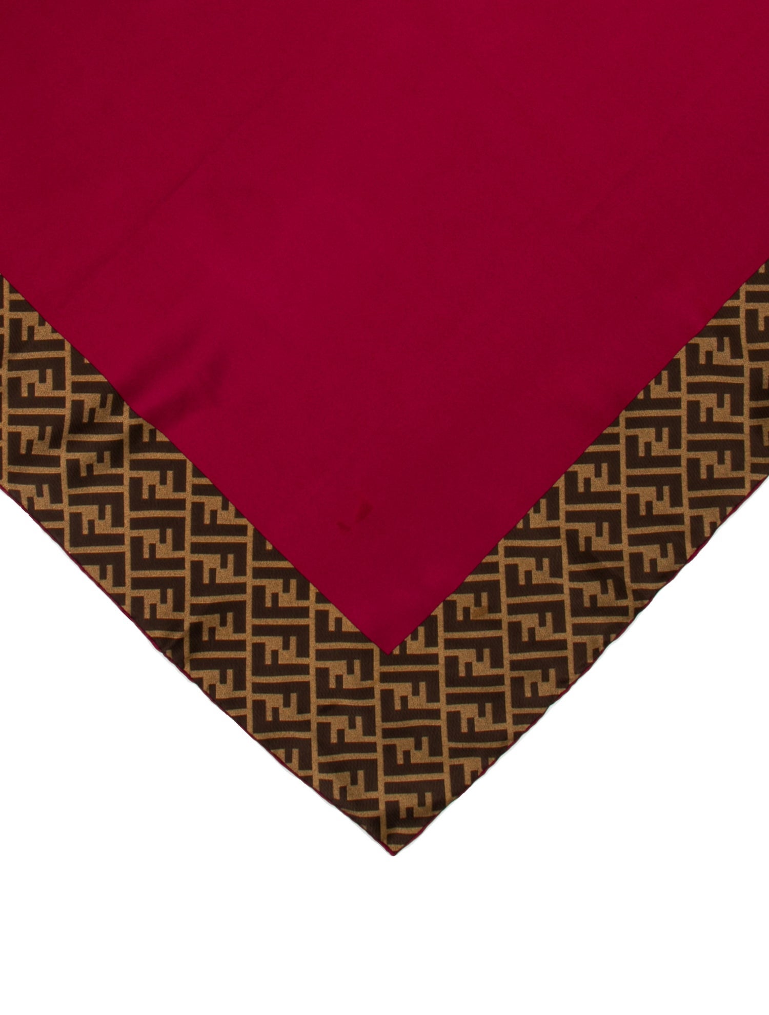 Fendi Silk Zucca FF Logo Scarf - Brown Scarves and Shawls, Accessories ...