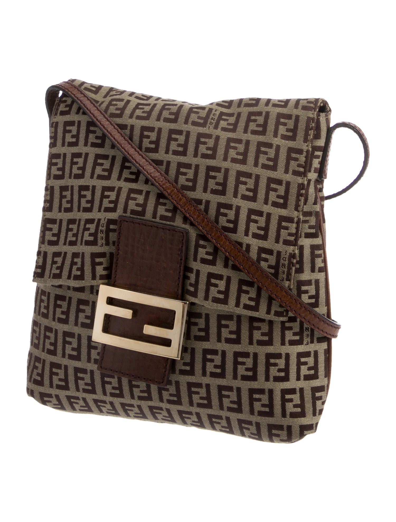 Fendi Zucchino Crossbody Bag - Brown Crossbody Bags, Handbags ...