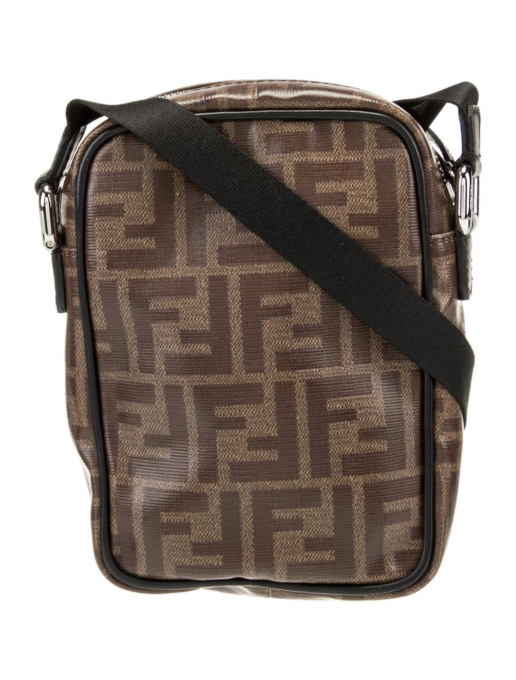 Fendi Zucca Mini Messenger Bag - Brown Crossbody Bags, Handbags ...