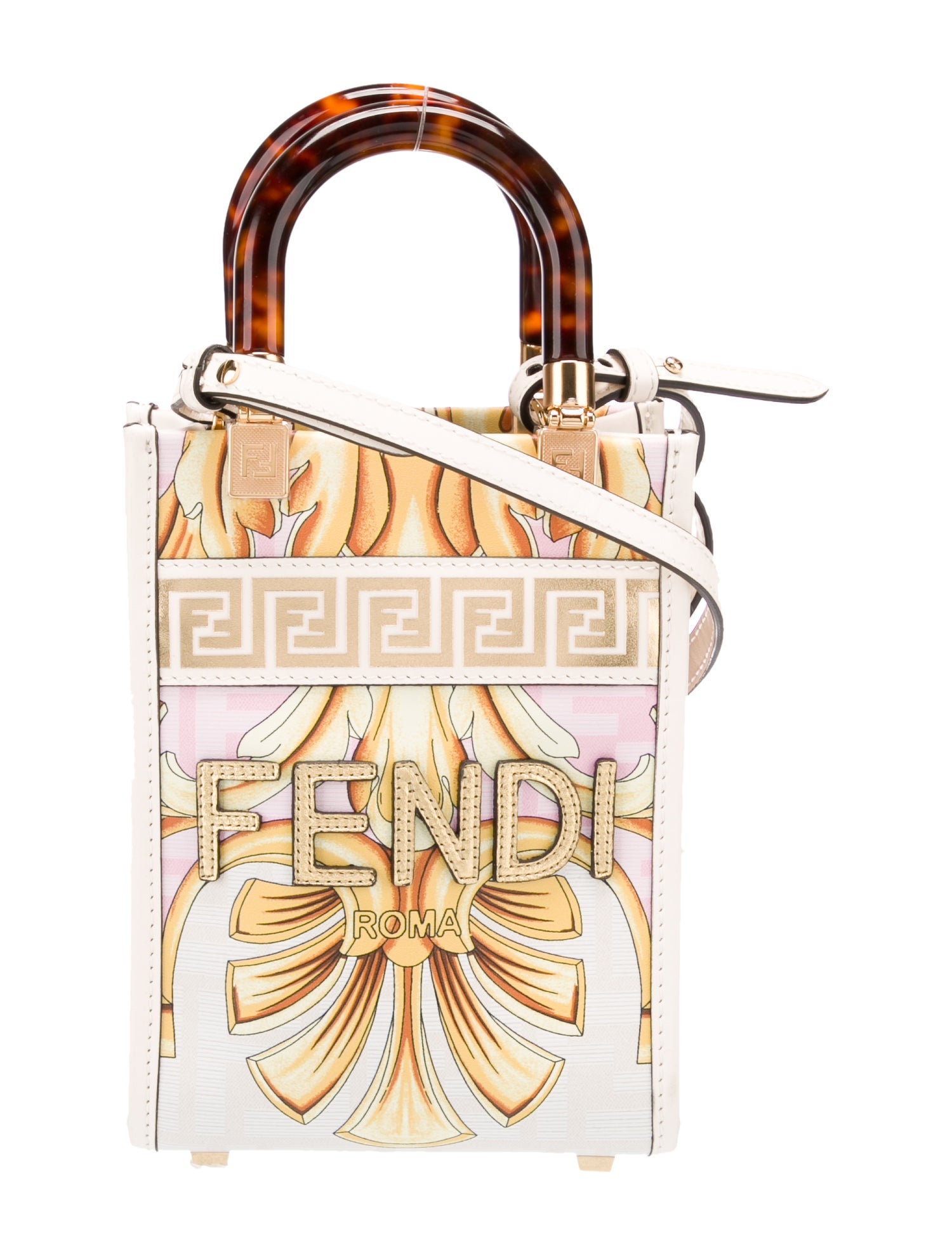 Fendace 2022 Mini Zucca Sunshine Shopper Tote - Totes, Handbags | The ...