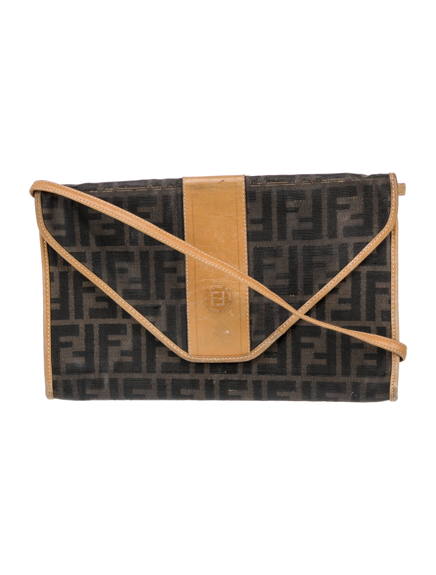 Fendi Zucca Crossbody Bag - Brown Crossbody Bags, Handbags - FEN323807 ...