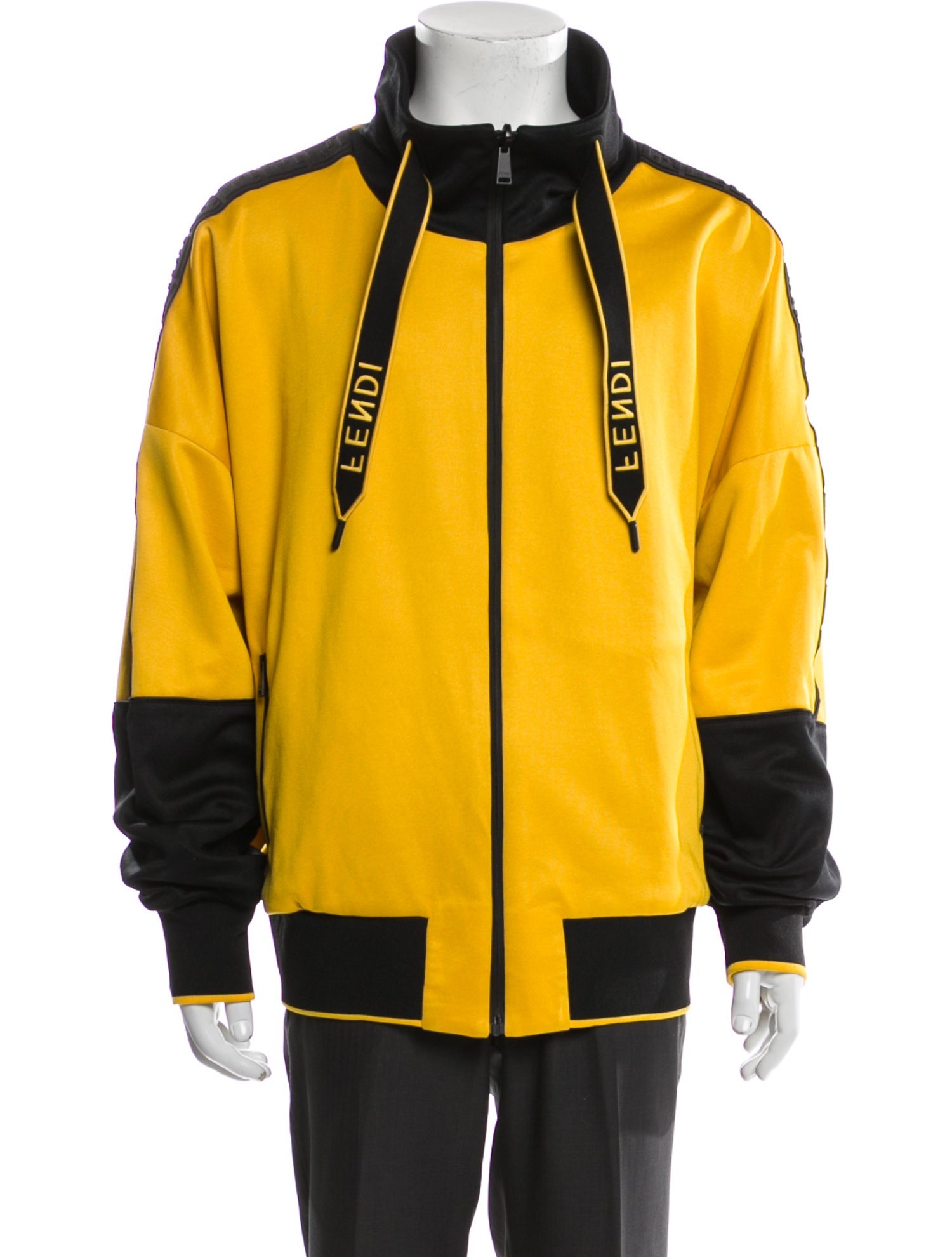 Fendi 2021 Colorblock Pattern Windbreaker w/ Tags - Yellow Outerwear ...